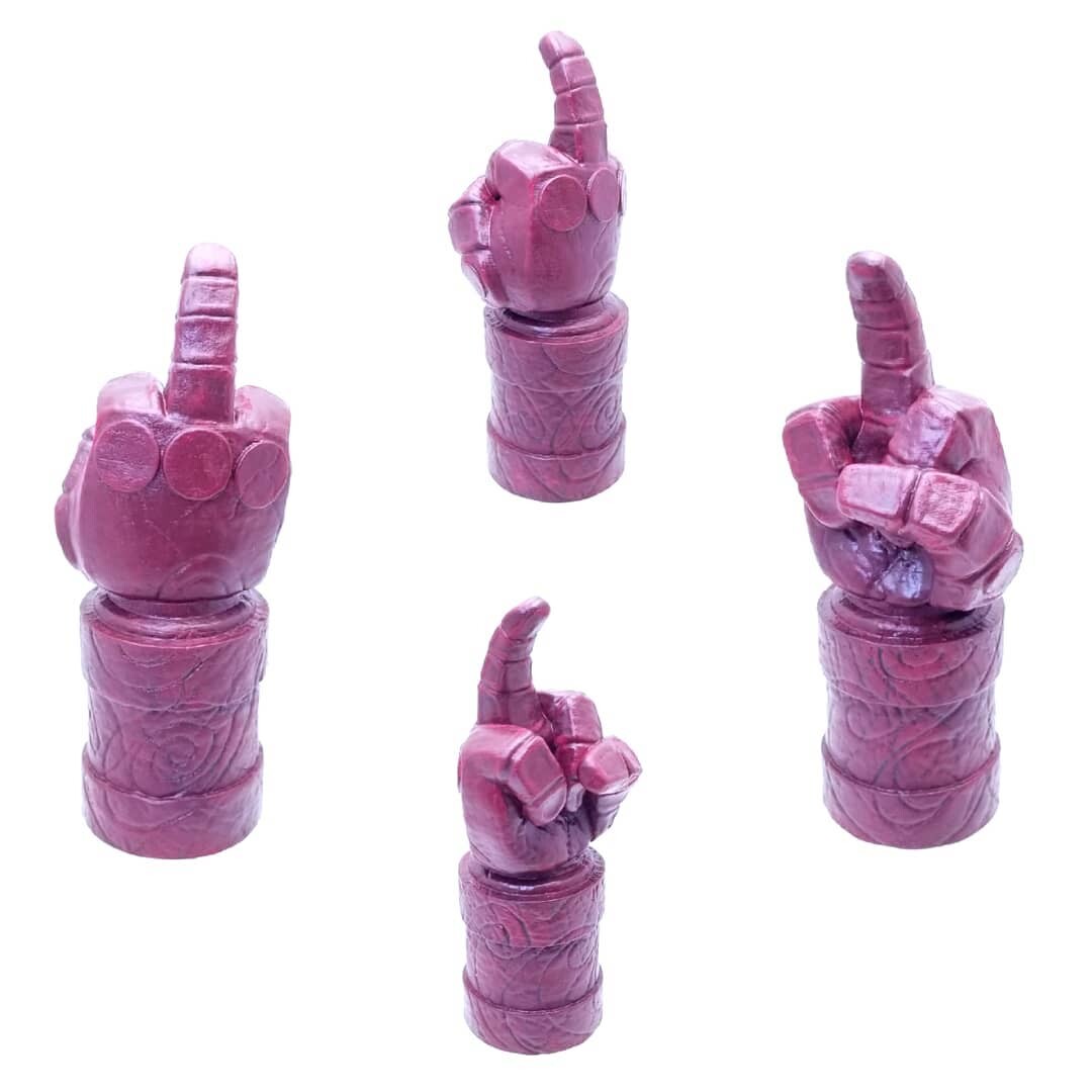 Brendon Burke - Hellboy Right Hand of Doom Middle Finger up