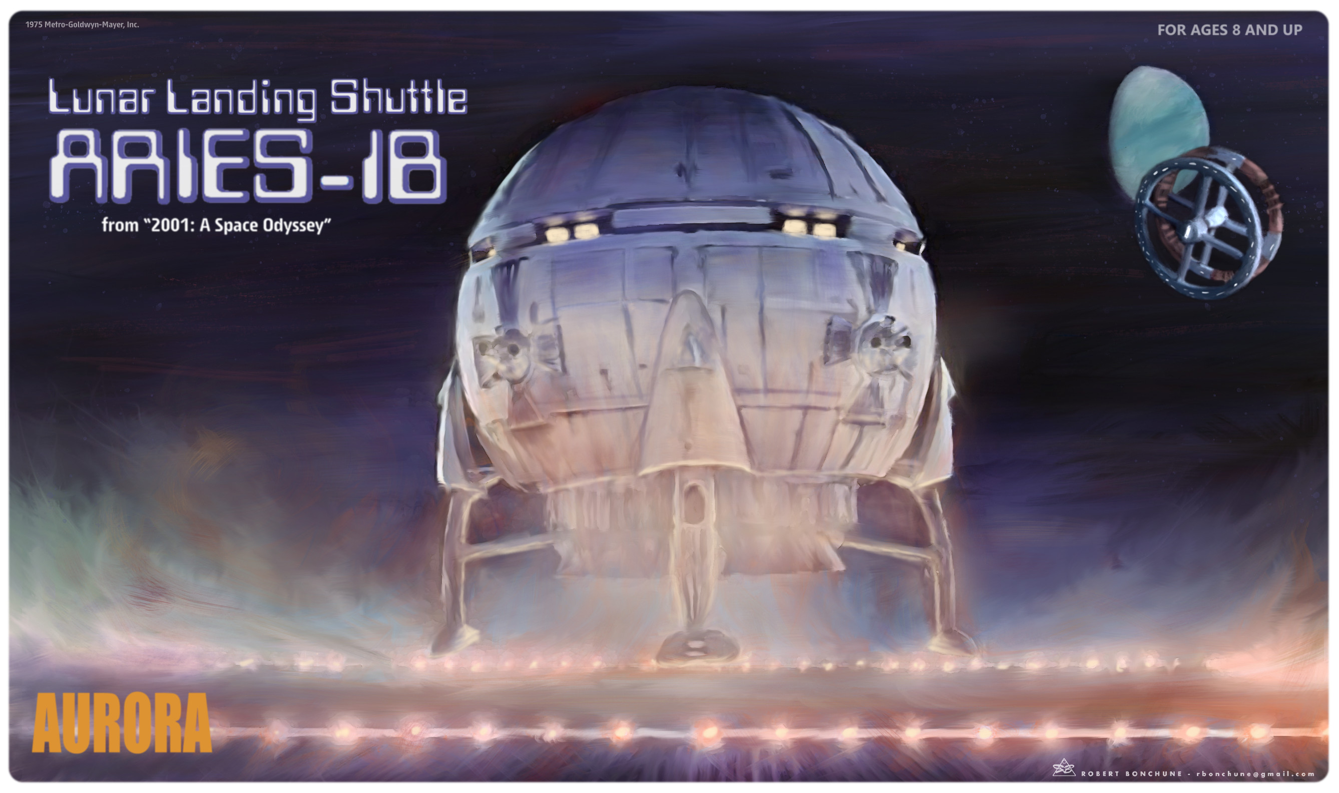 Robert Bonchune - Aries-1B Lunar Landing Shuttle - 2001:A Space Odyssey