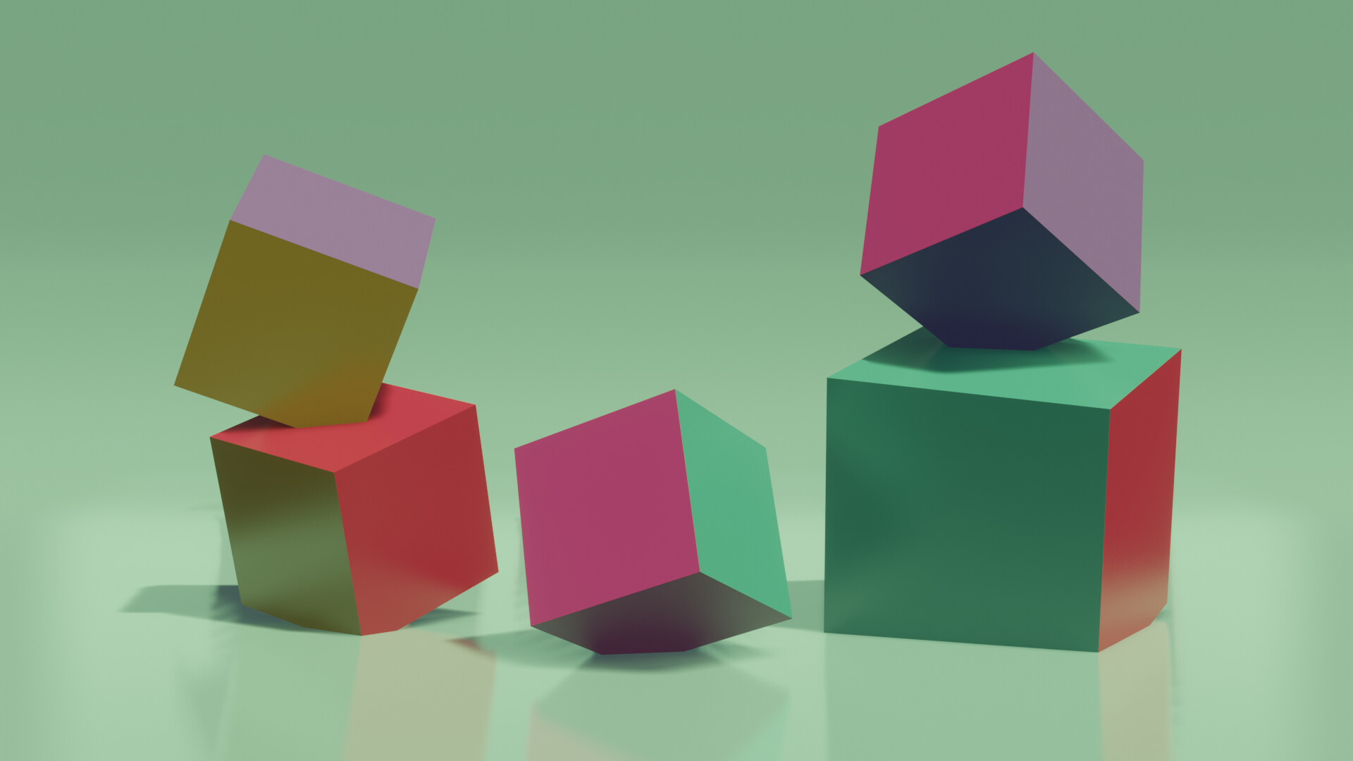 ArtStation - Abstract art with cubes.