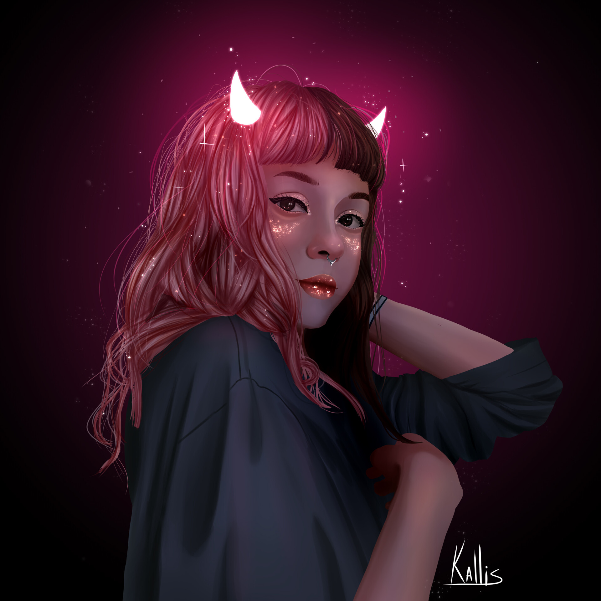 ArtStation - Neon Demon Girl