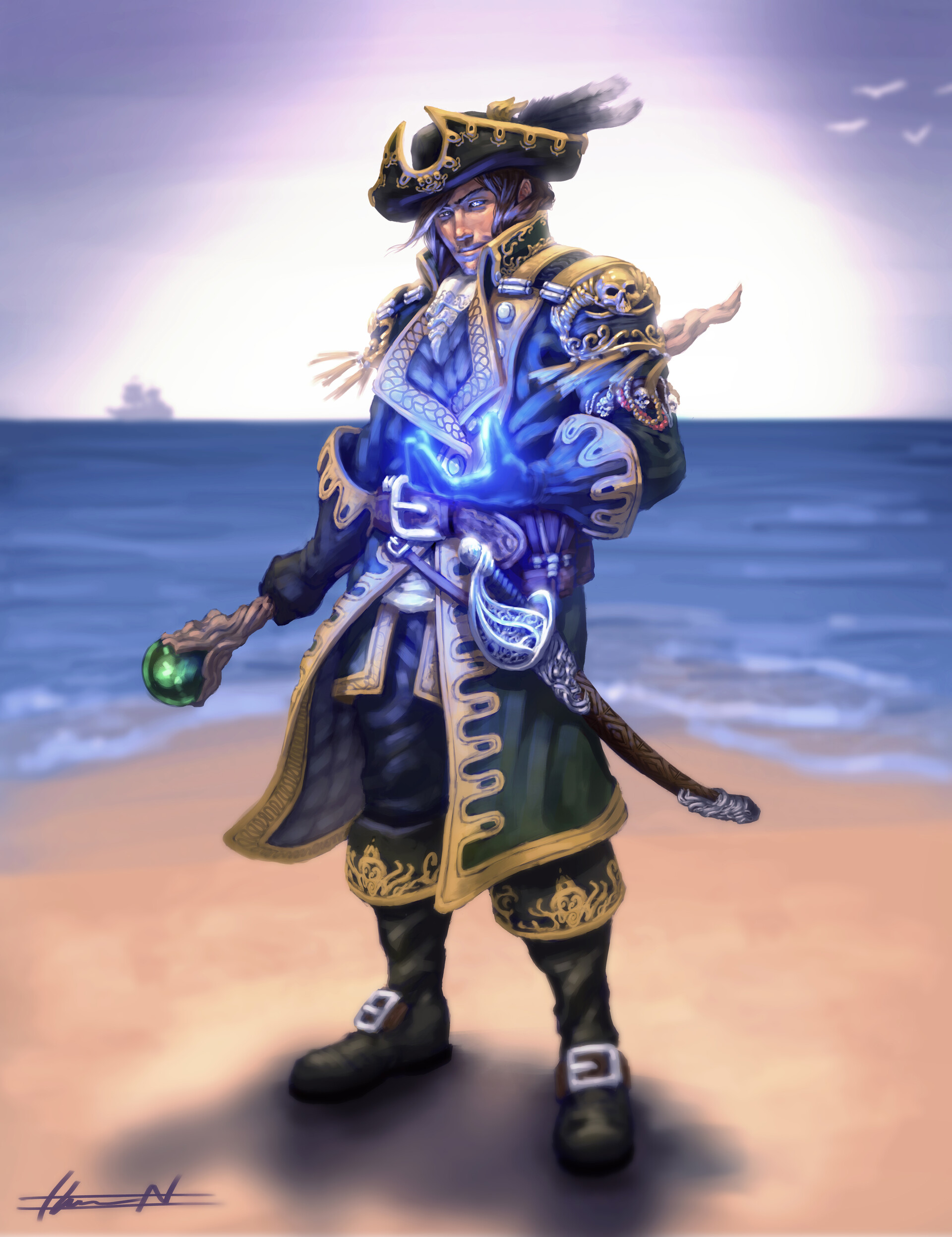 ArtStation - Pirate Sorcerer, DnD Commission