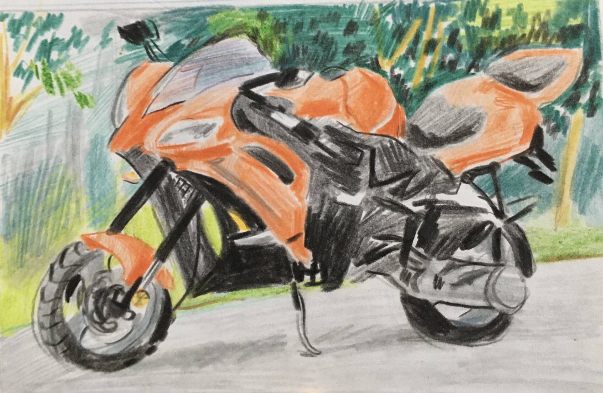 ArtStation - Red motorcycle