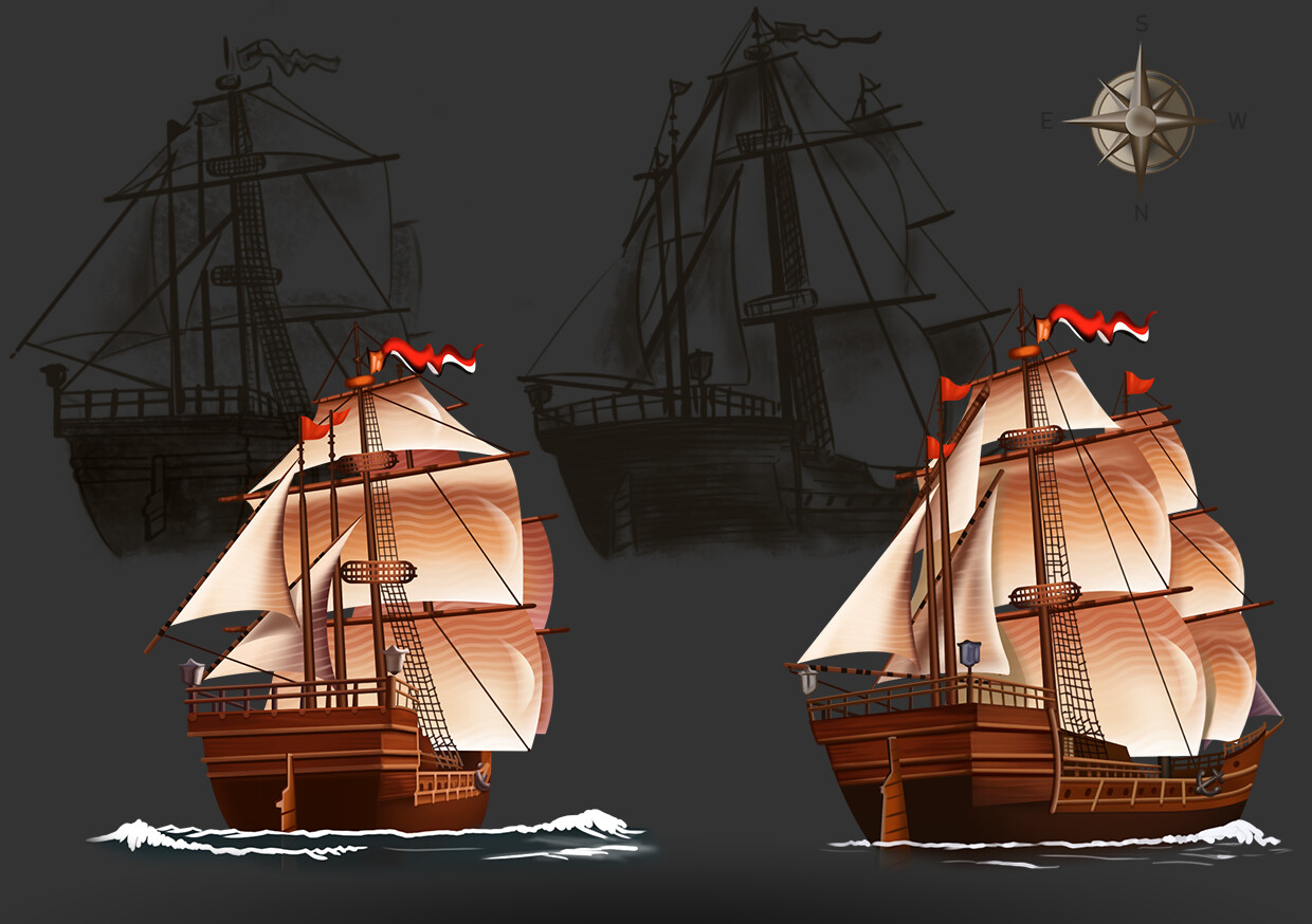 ArtStation - Old Ship Game Icons