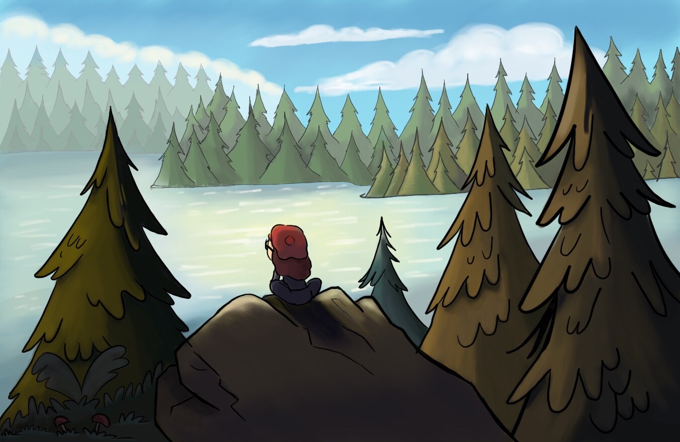 ArtStation - deep cove - Gravity falls vibes