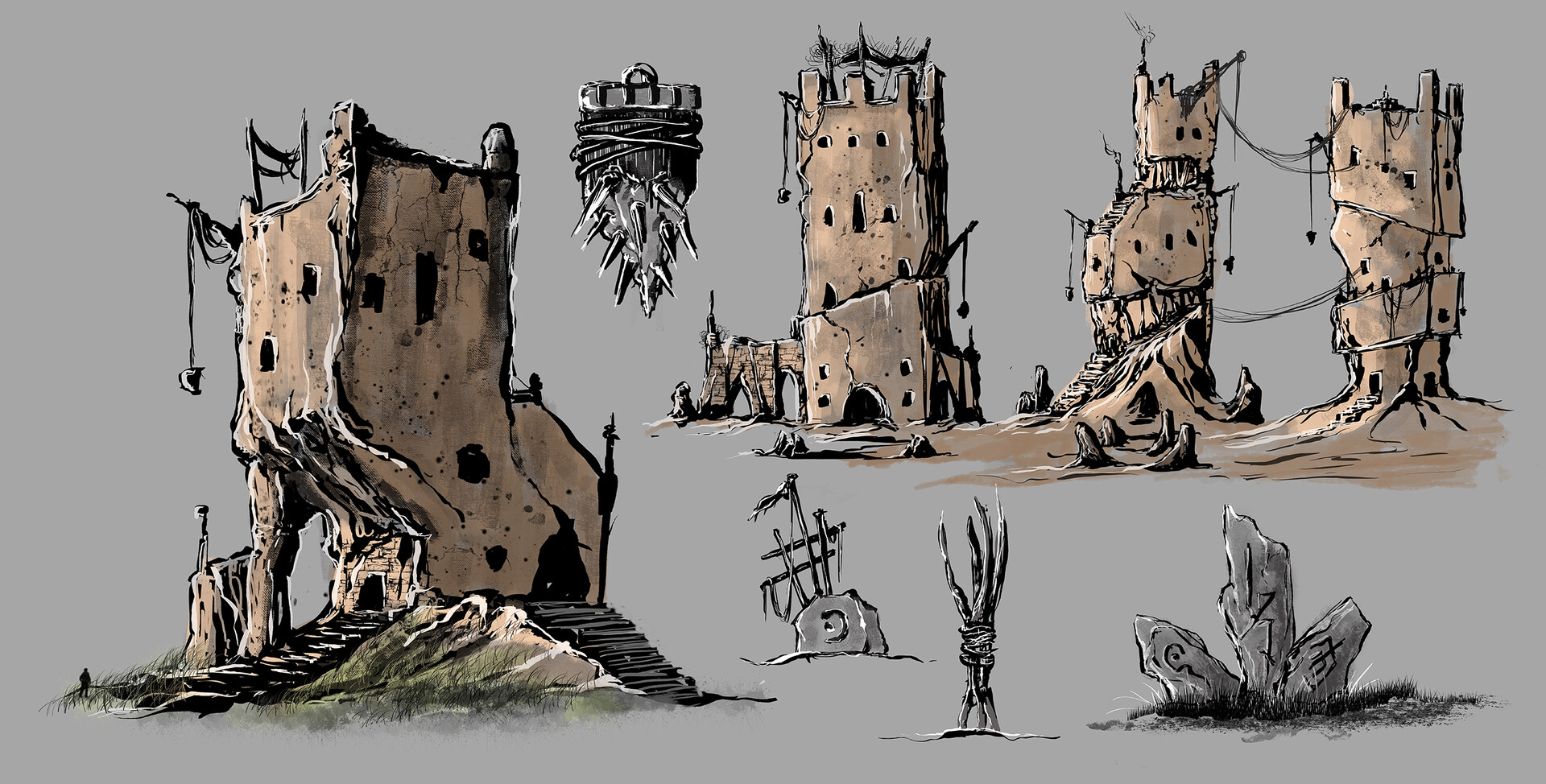 ArtStation - stone village