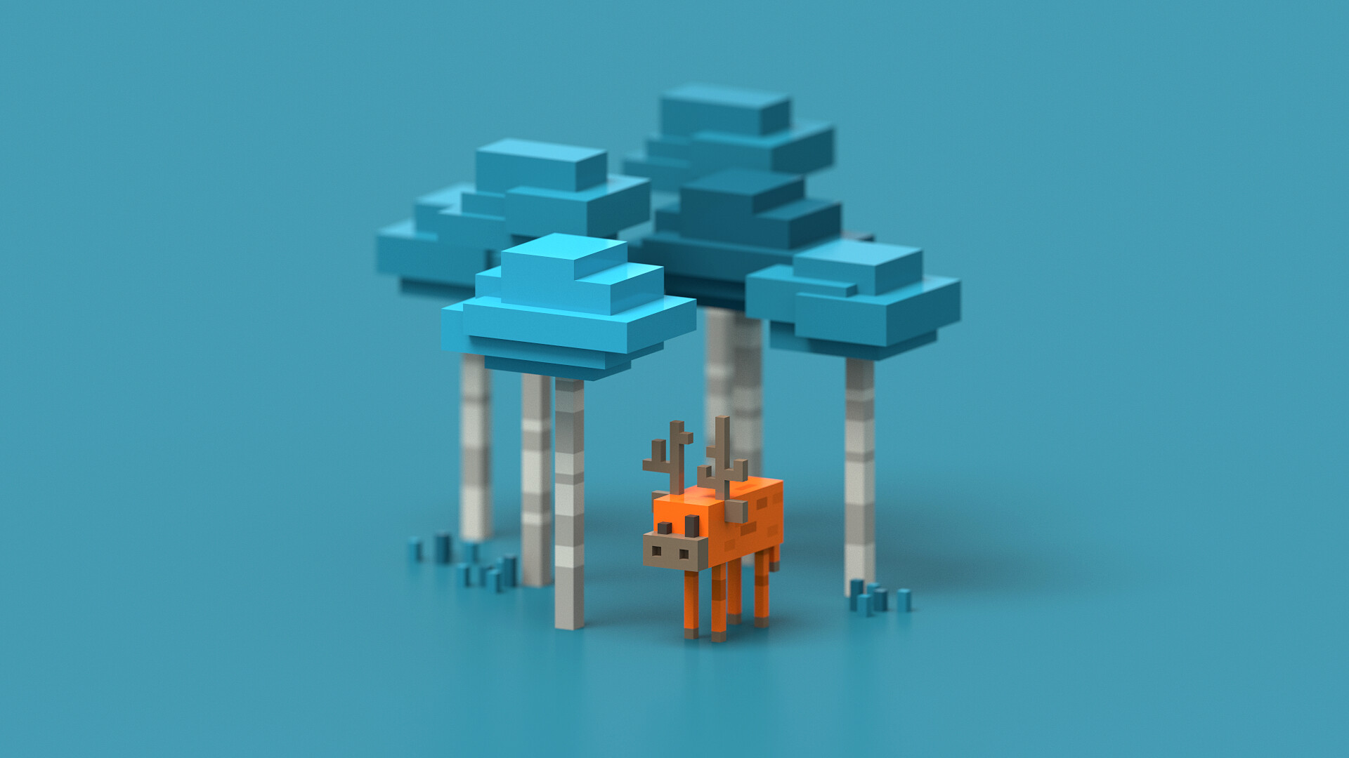 ArtStation - Blocky Forest