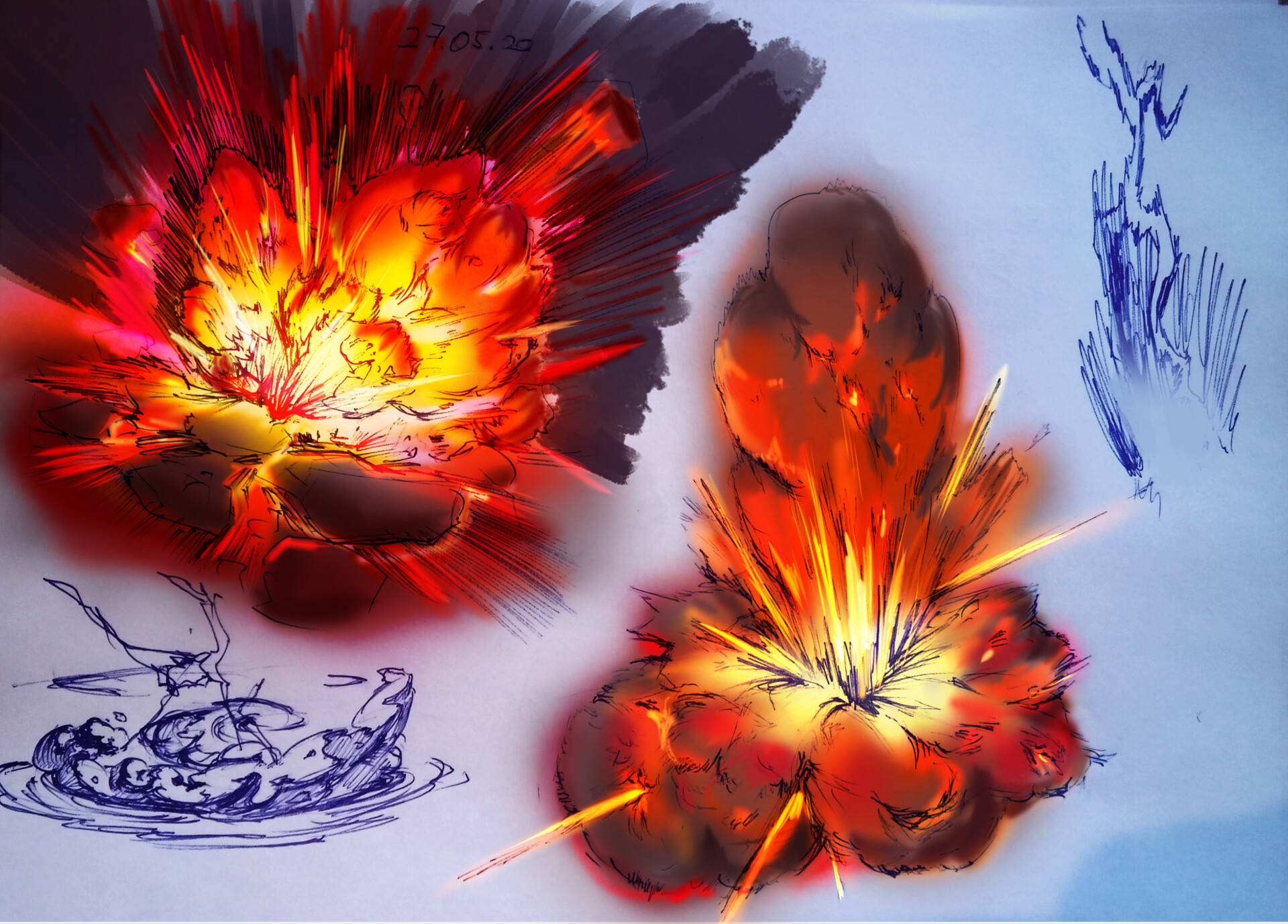 ArtStation - Paper explosions