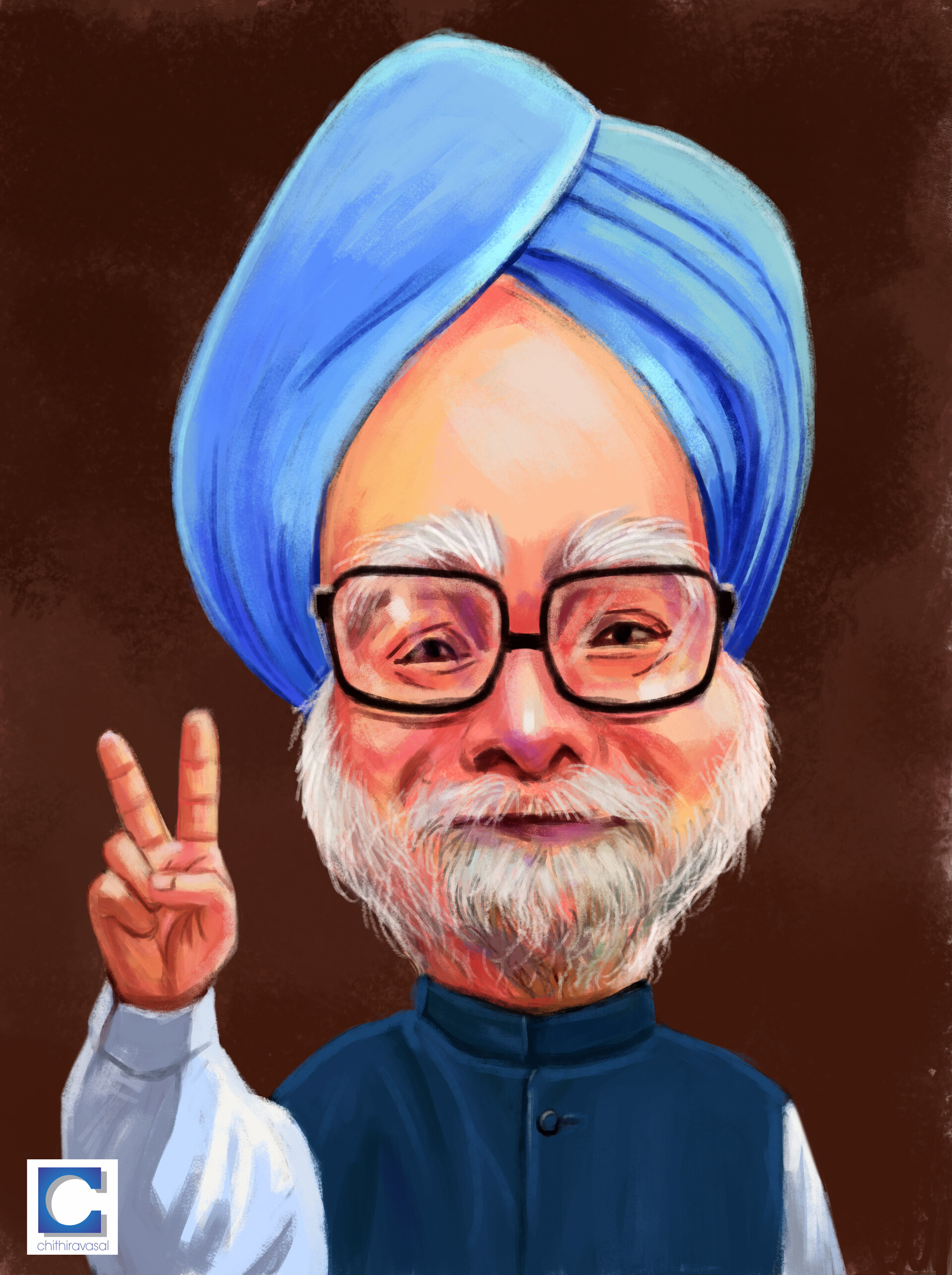 ArtStation - Manmohan singh caricature