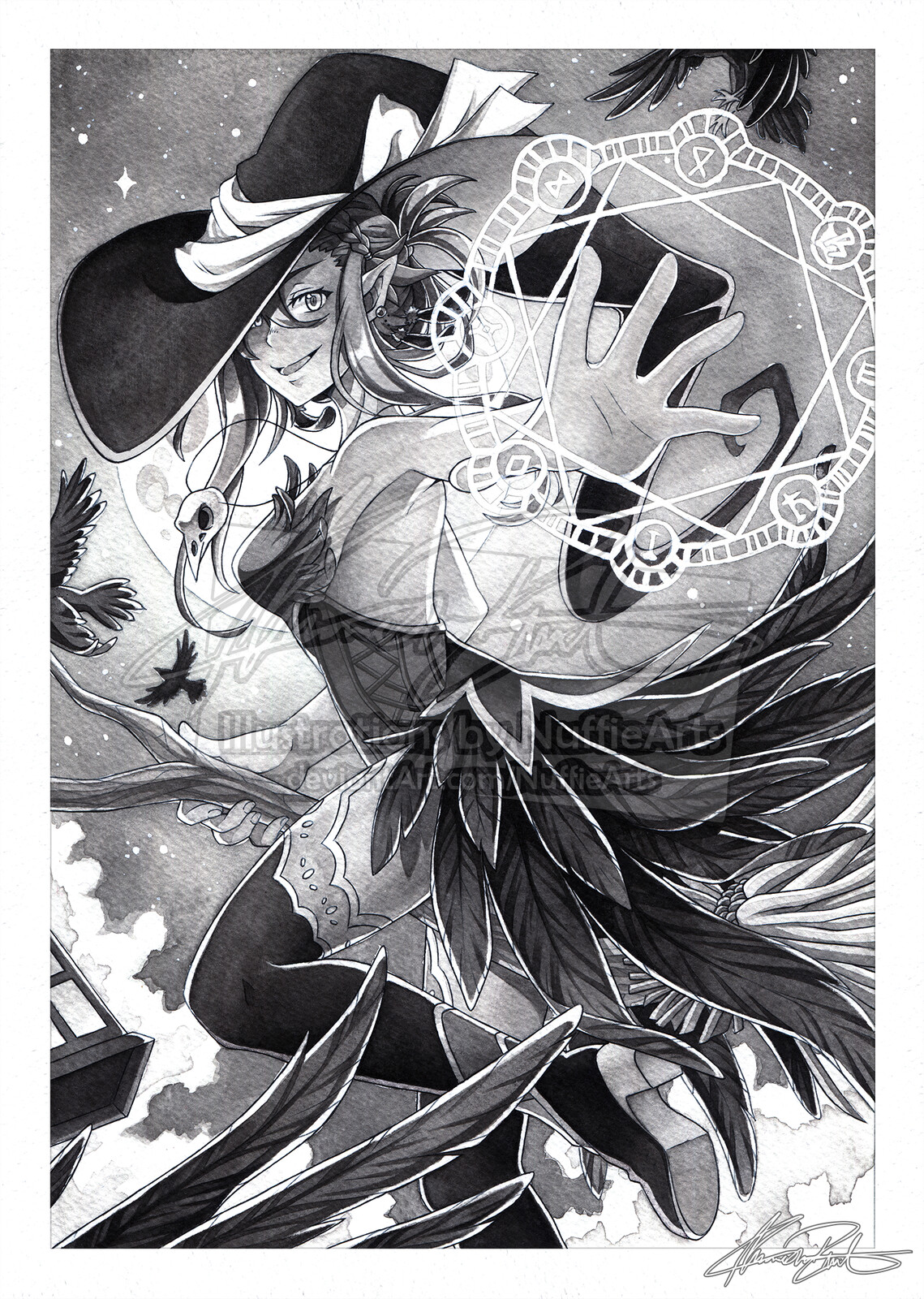 Nuffie Arts - Raven | Witch, please! Ink Zine Vol. 2 Illustration