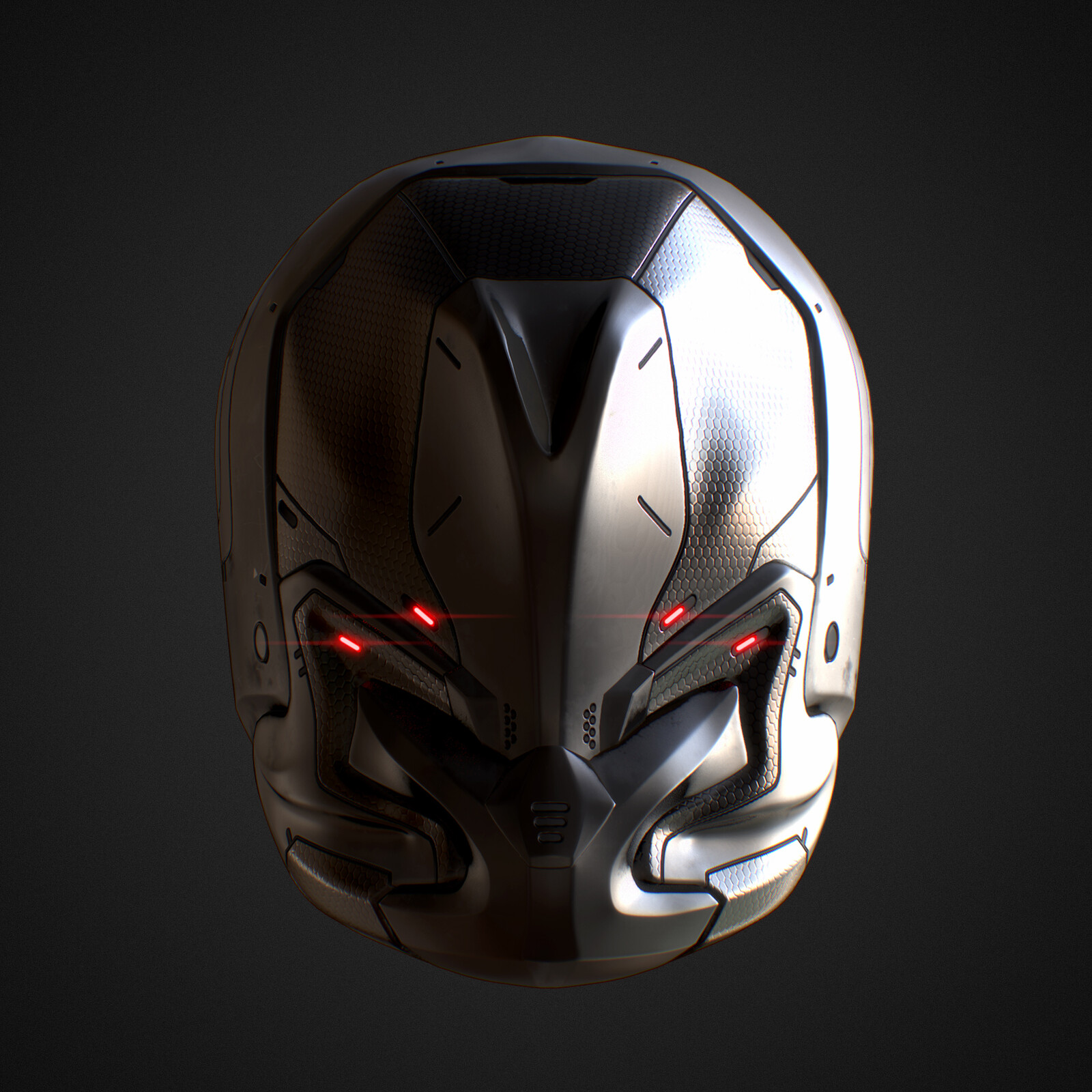 Andrew Luzanov - Sci Fi alien helmet concept