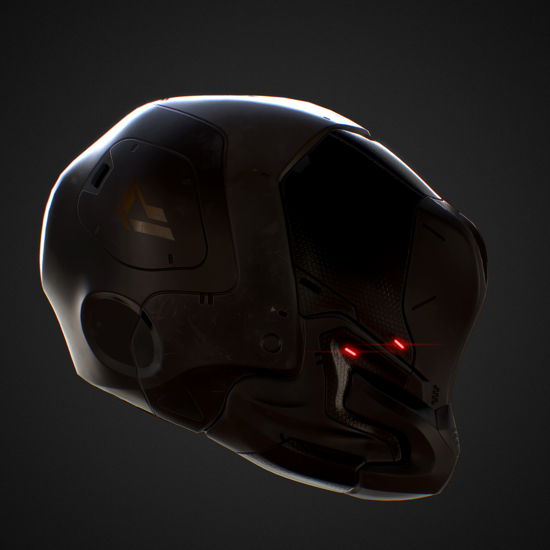Andrew Luzanov - Sci Fi alien helmet concept