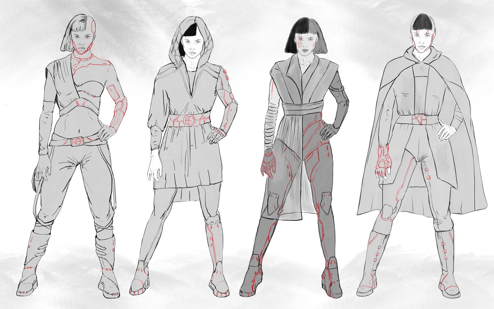 Diana Manolova - Character Design Concept: Bionic Dystopian Human