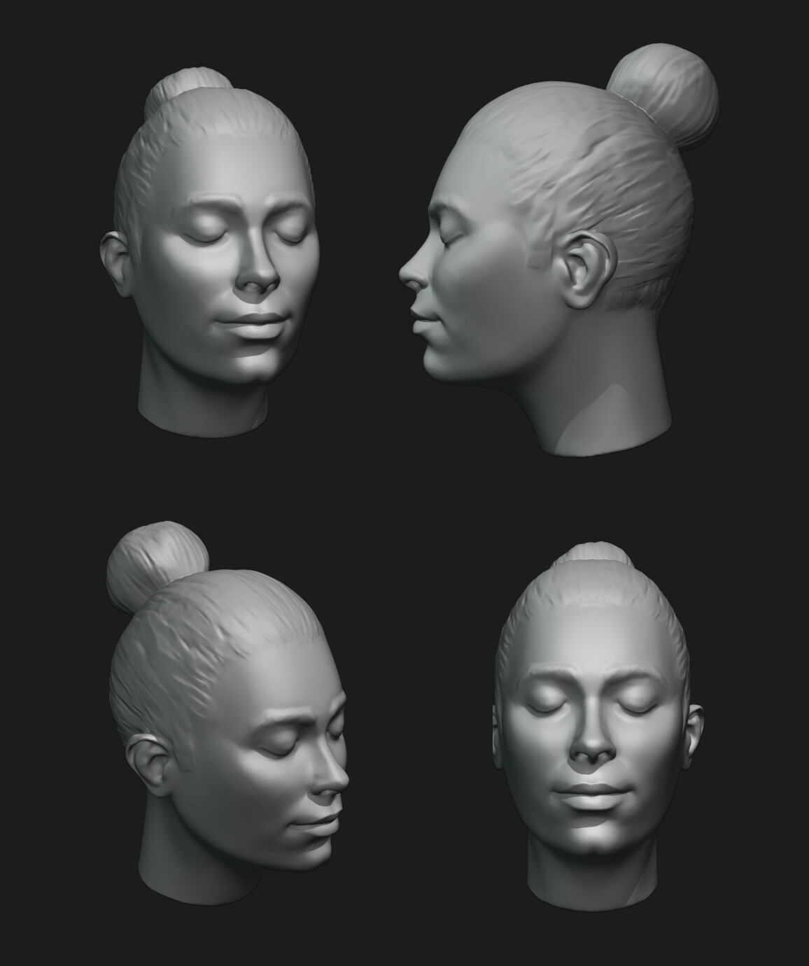 ArtStation - Female Head Practice