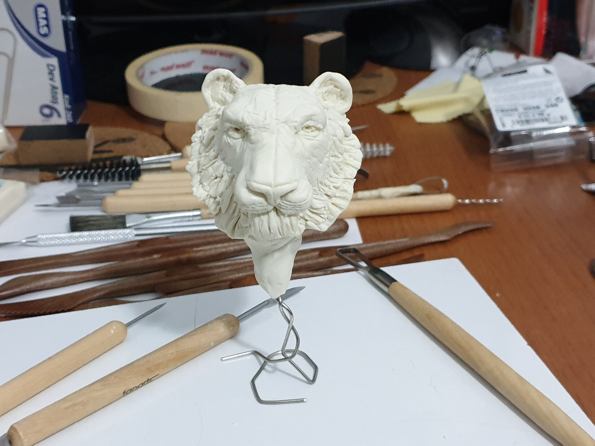 ArtStation - Tiger (my first real clay study)