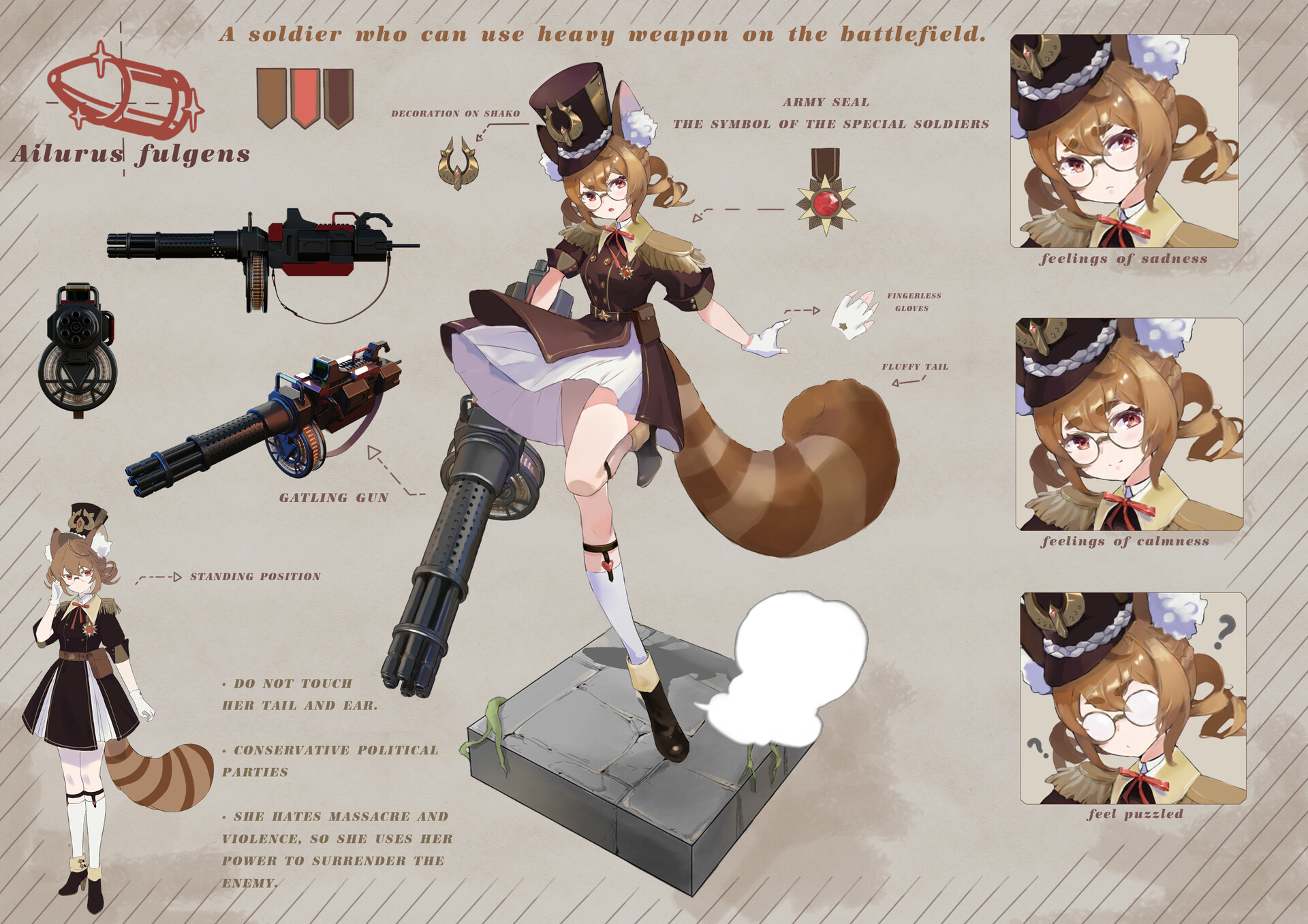 ArtStation - ALIURUS FULGENS 原创角色设计 小熊猫