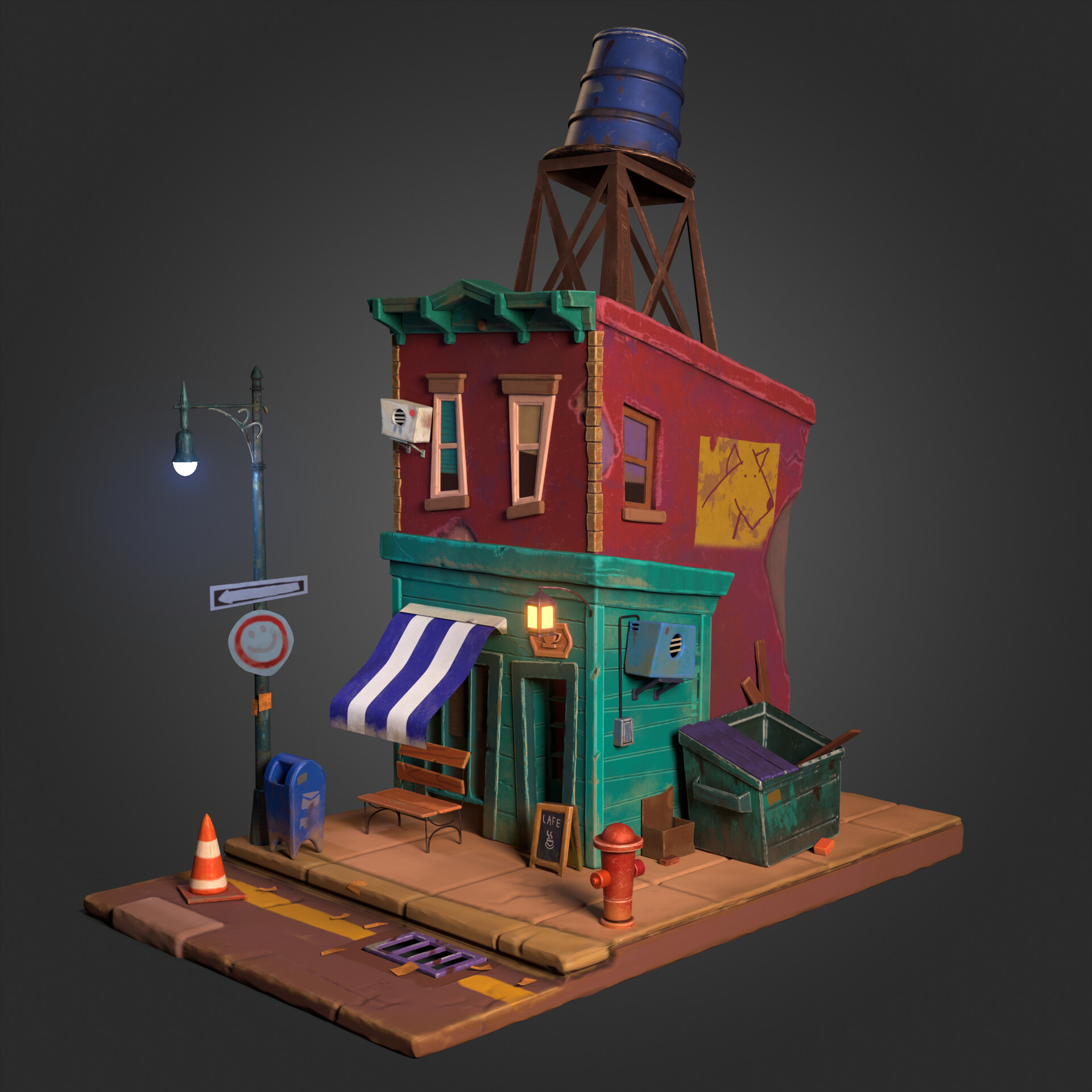 ArtStation - Stylized Cafe
