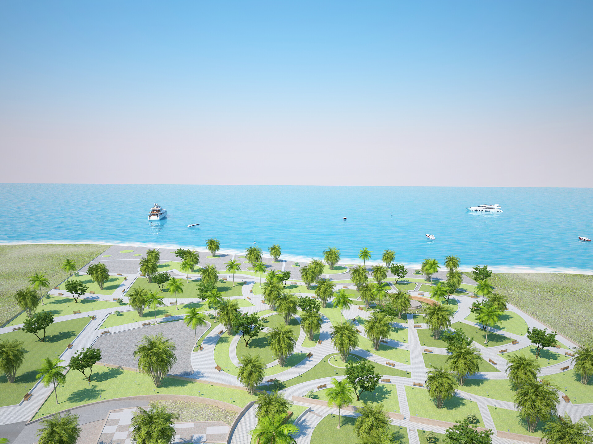 ArtStation - Residential Seaside area design