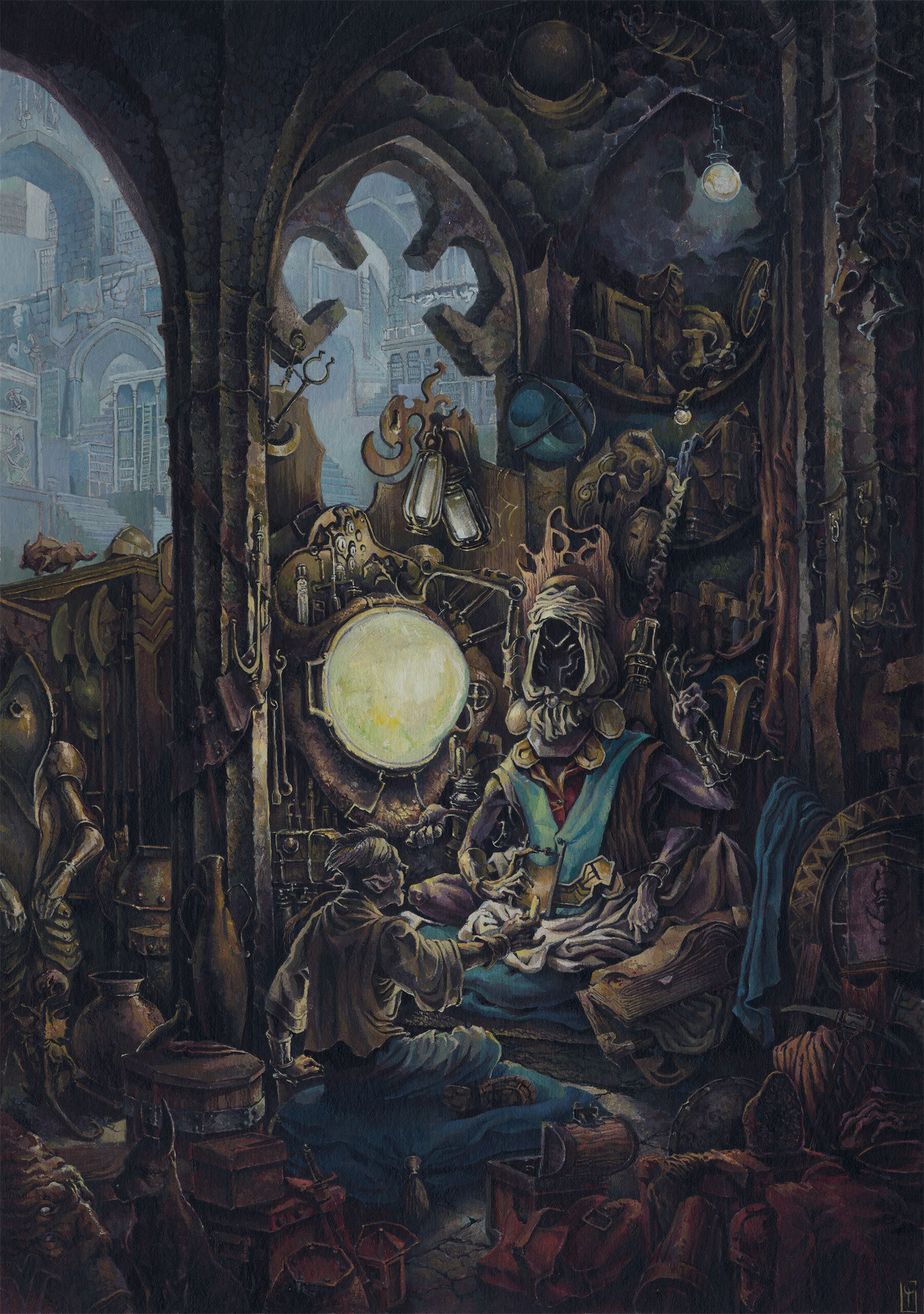 The Merchant's Wunderkammer by Erica Rossi : r/FantasyArt