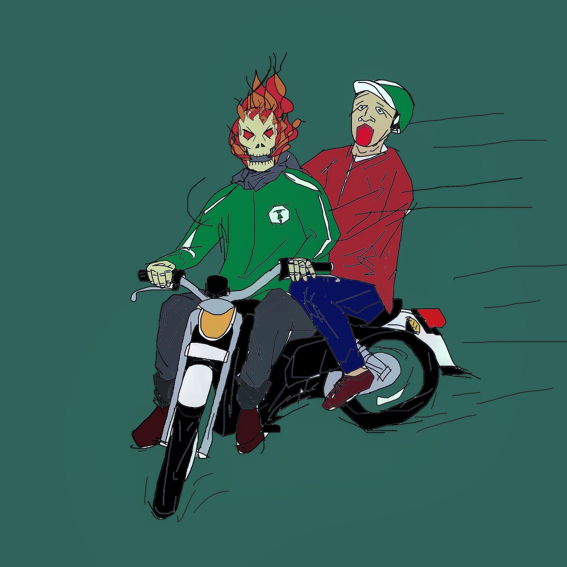 ArtStation - Grab drivers like The Ghost rider in Vietnam traffic