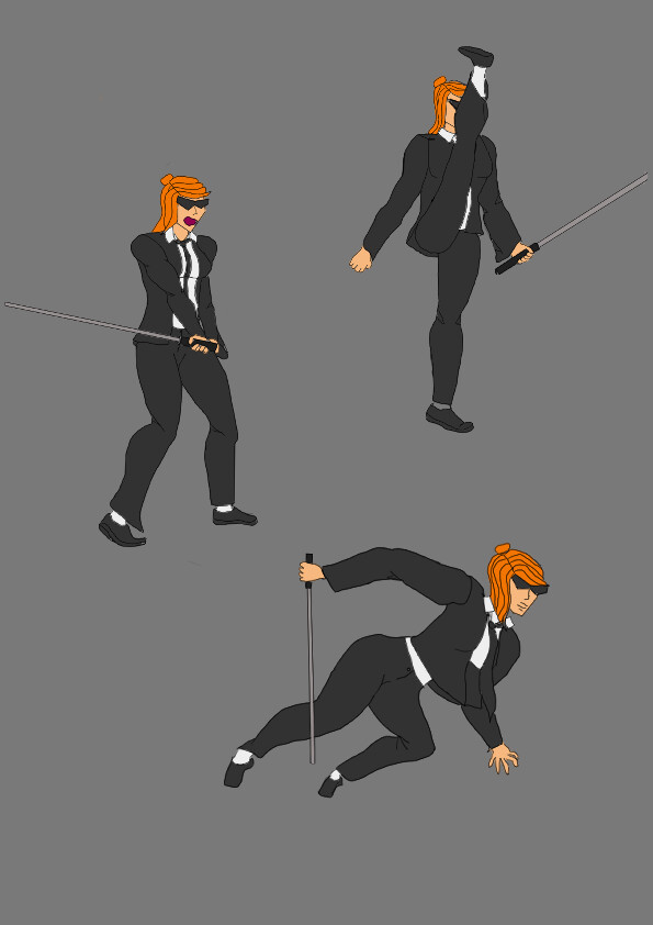 ArtStation - Agent 67 Action poses