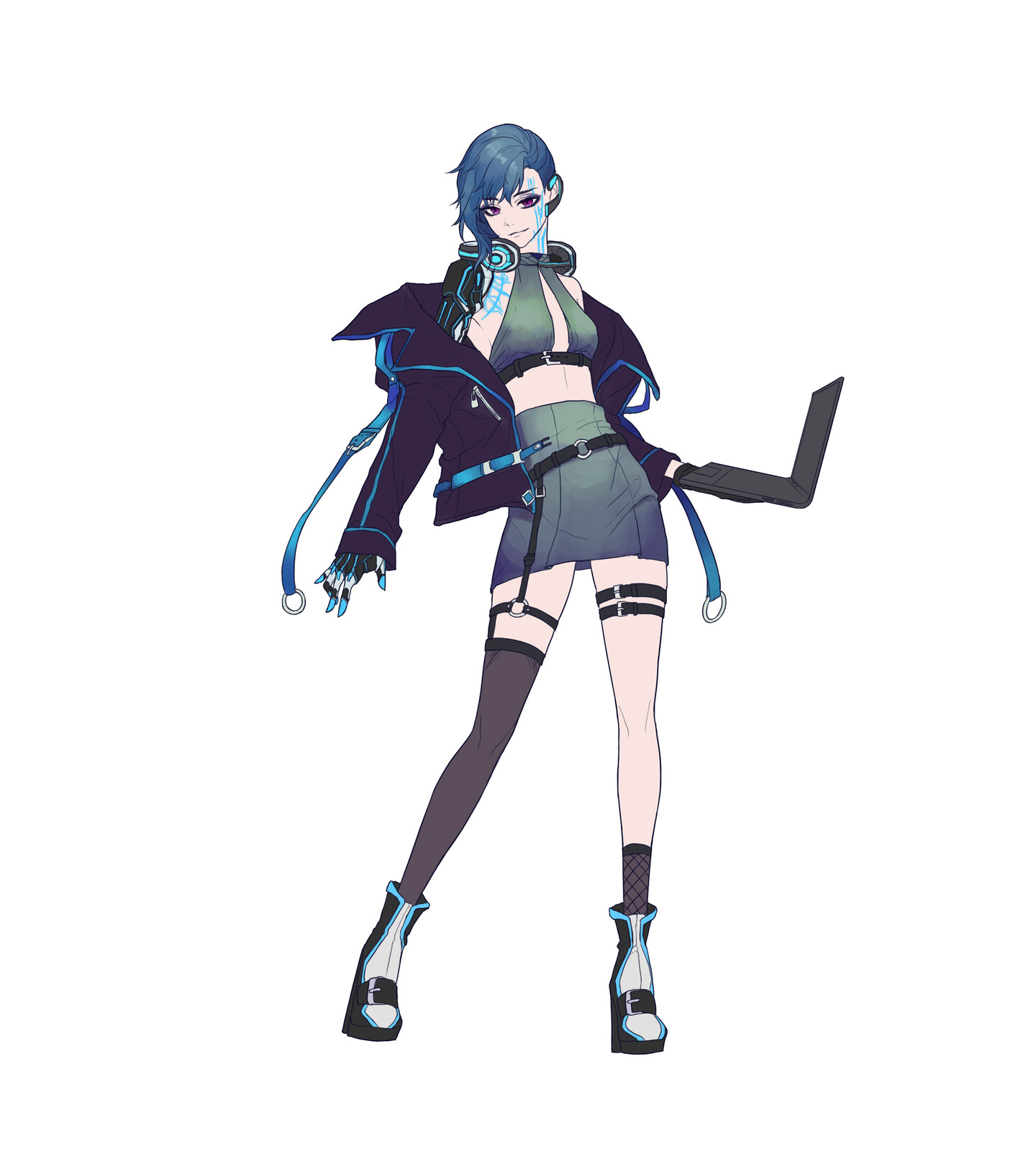 Hyewon Moon - 캐릭터 컨셉 - 근미래적해커