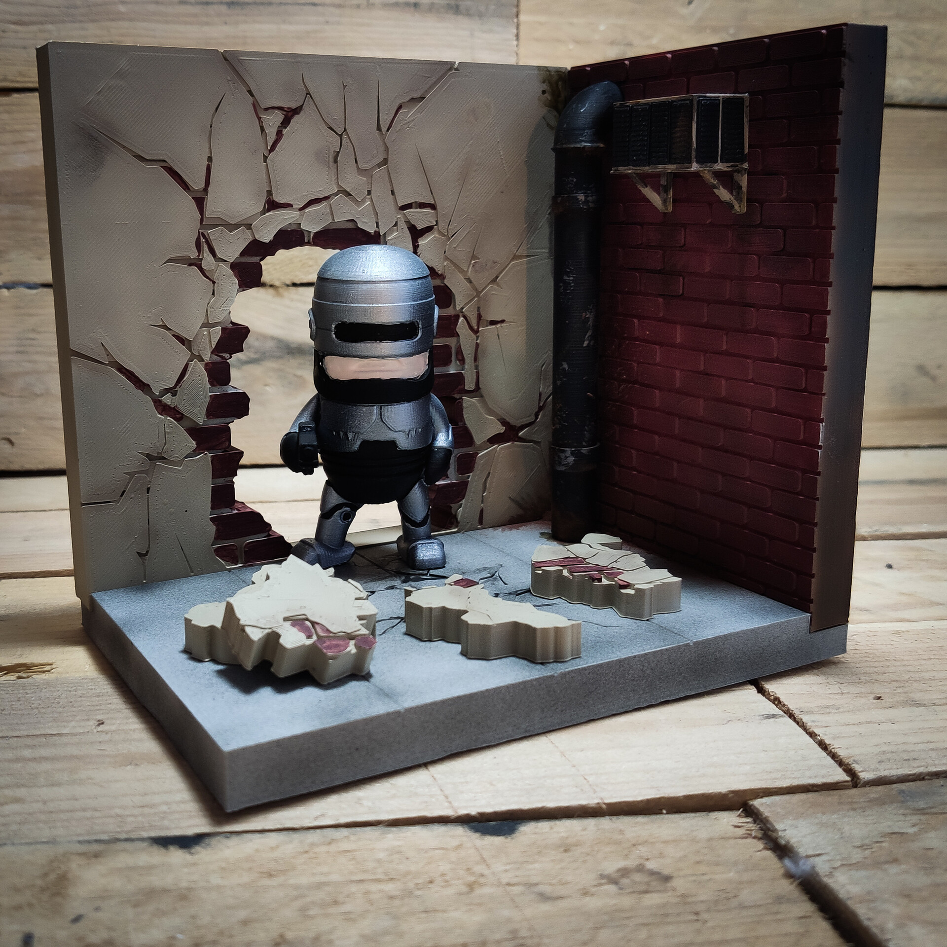 Fr3d @The3Dprinting - Robocop Diorama for Wekster Mini Figurine