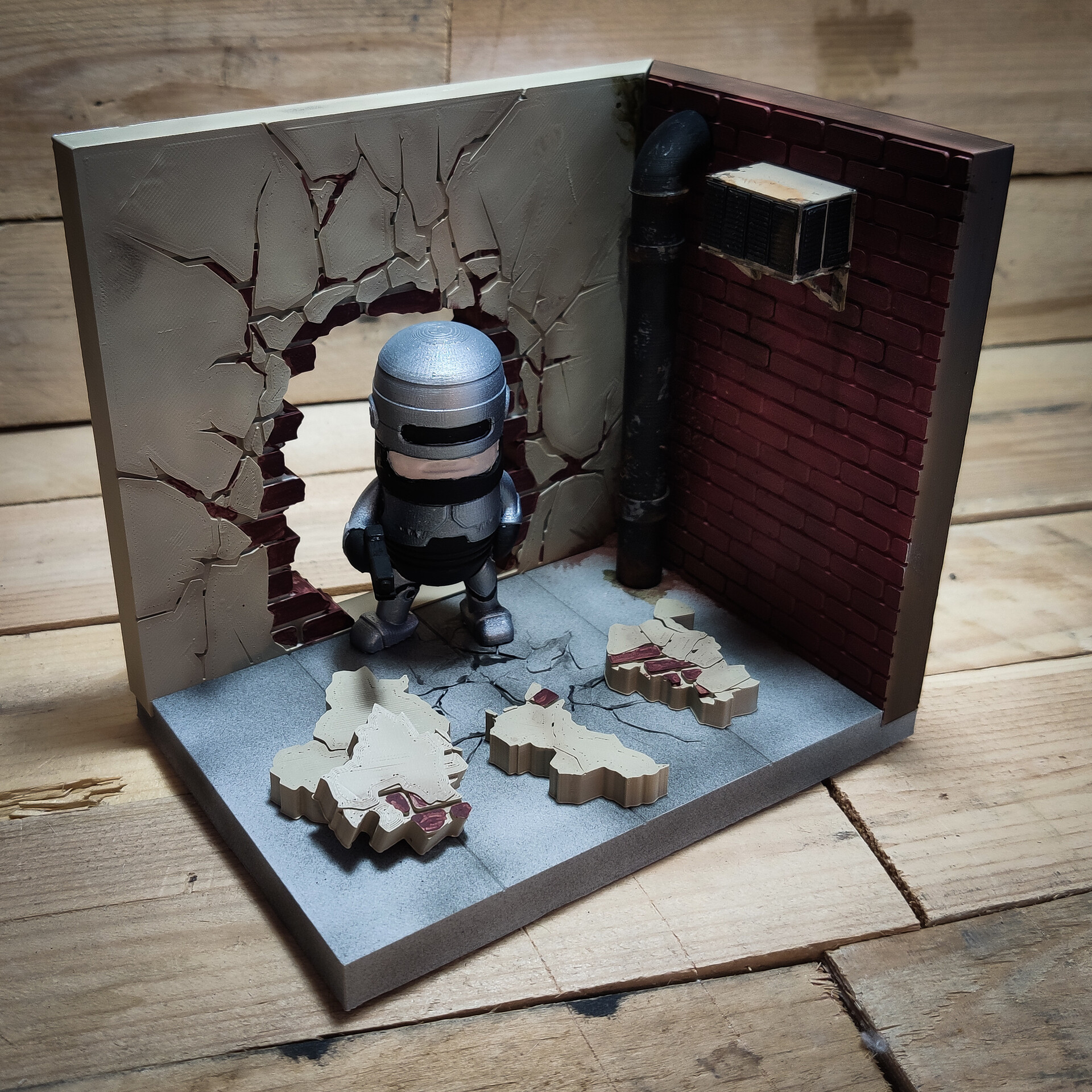 Fr3d @The3Dprinting - Robocop Diorama for Wekster Mini Figurine