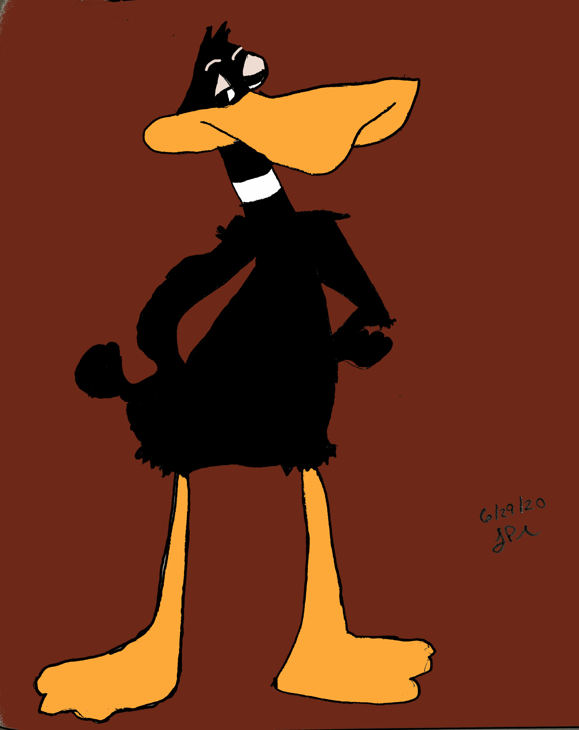 ArtStation - Daffy Duck sketch completed today