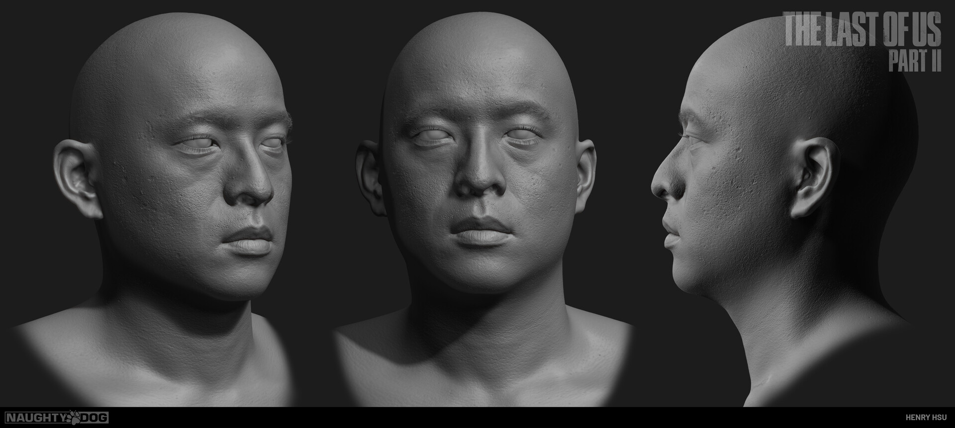 Henry Hsu - The Last of Us Part 2 - NPC heads batch 1