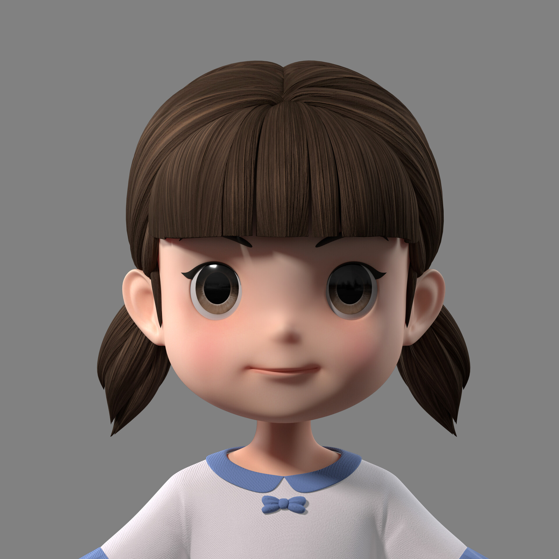 MR Wang - cartoon girl