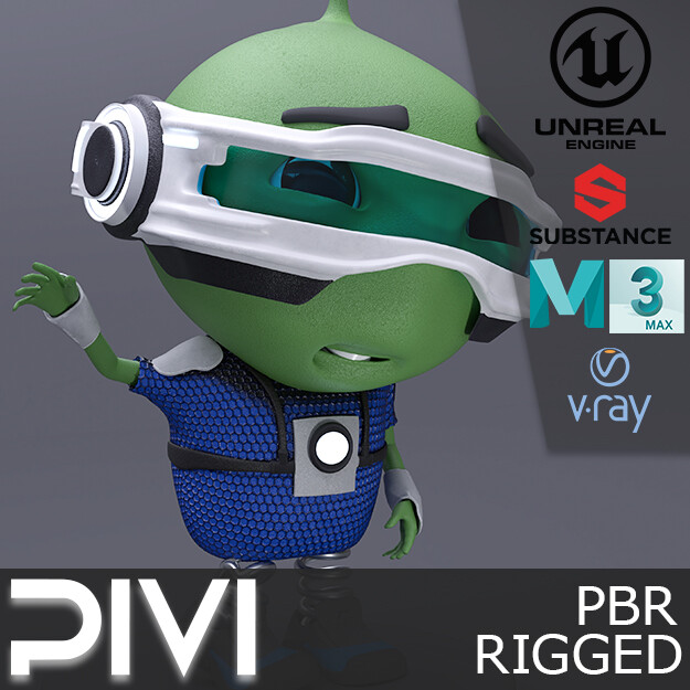 ArtStation - Pivi The Explorer Alien Character - Game Ready 3D Sci-Fi ...