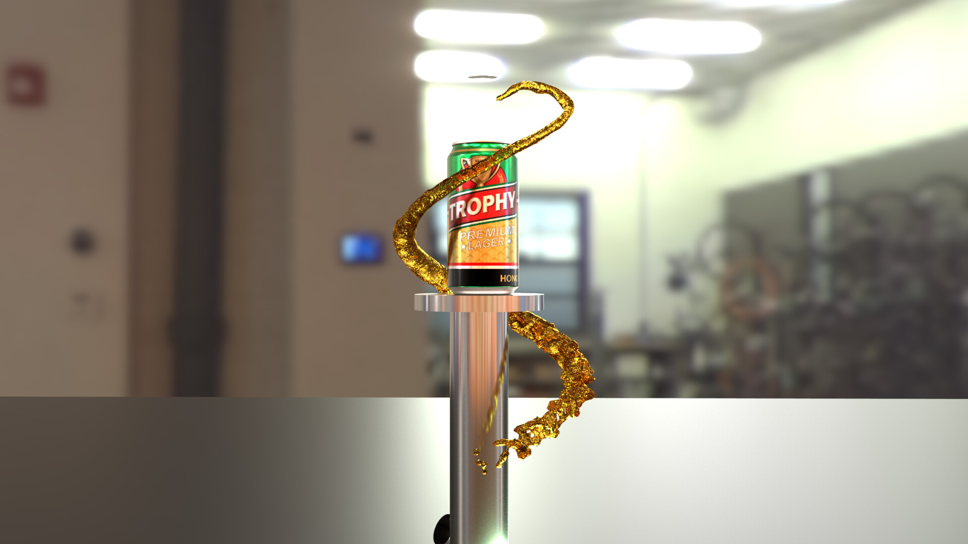 ArtStation - Trophy lager beer