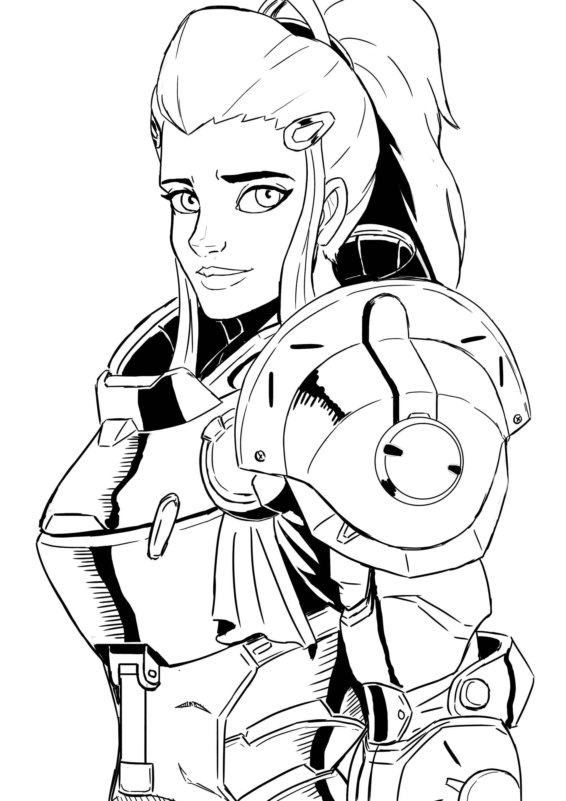 how to draw brigitte overwatch