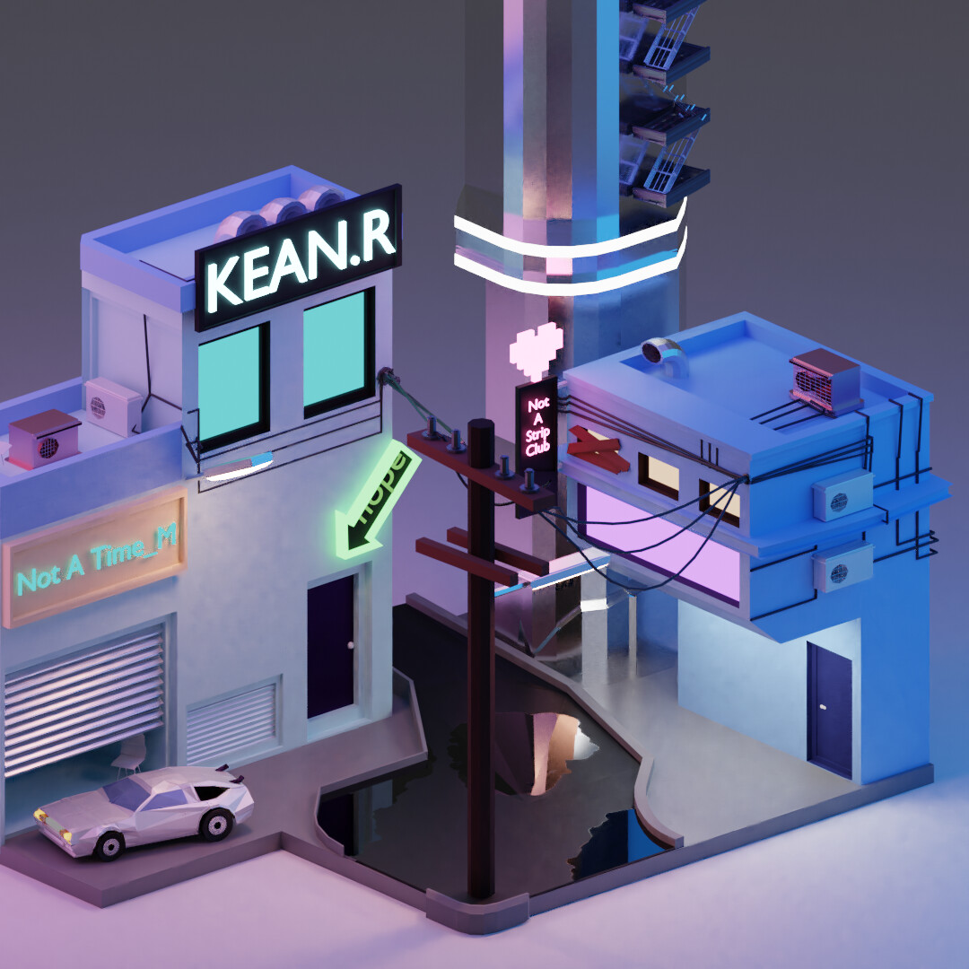 ArtStation - Cyberpunk Blender Render