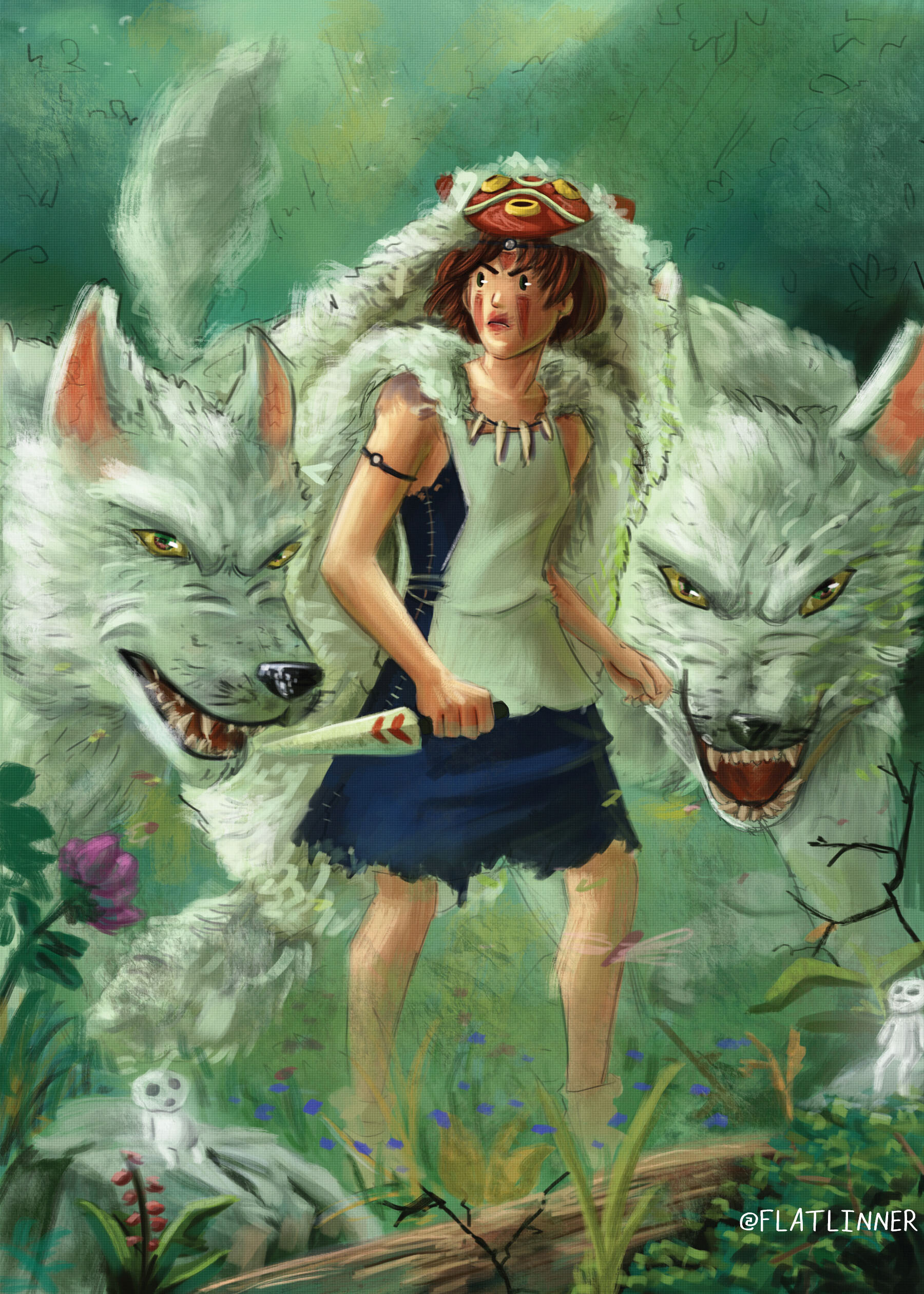 ArtStation - Princess Mononoke - Mononoke Hime
