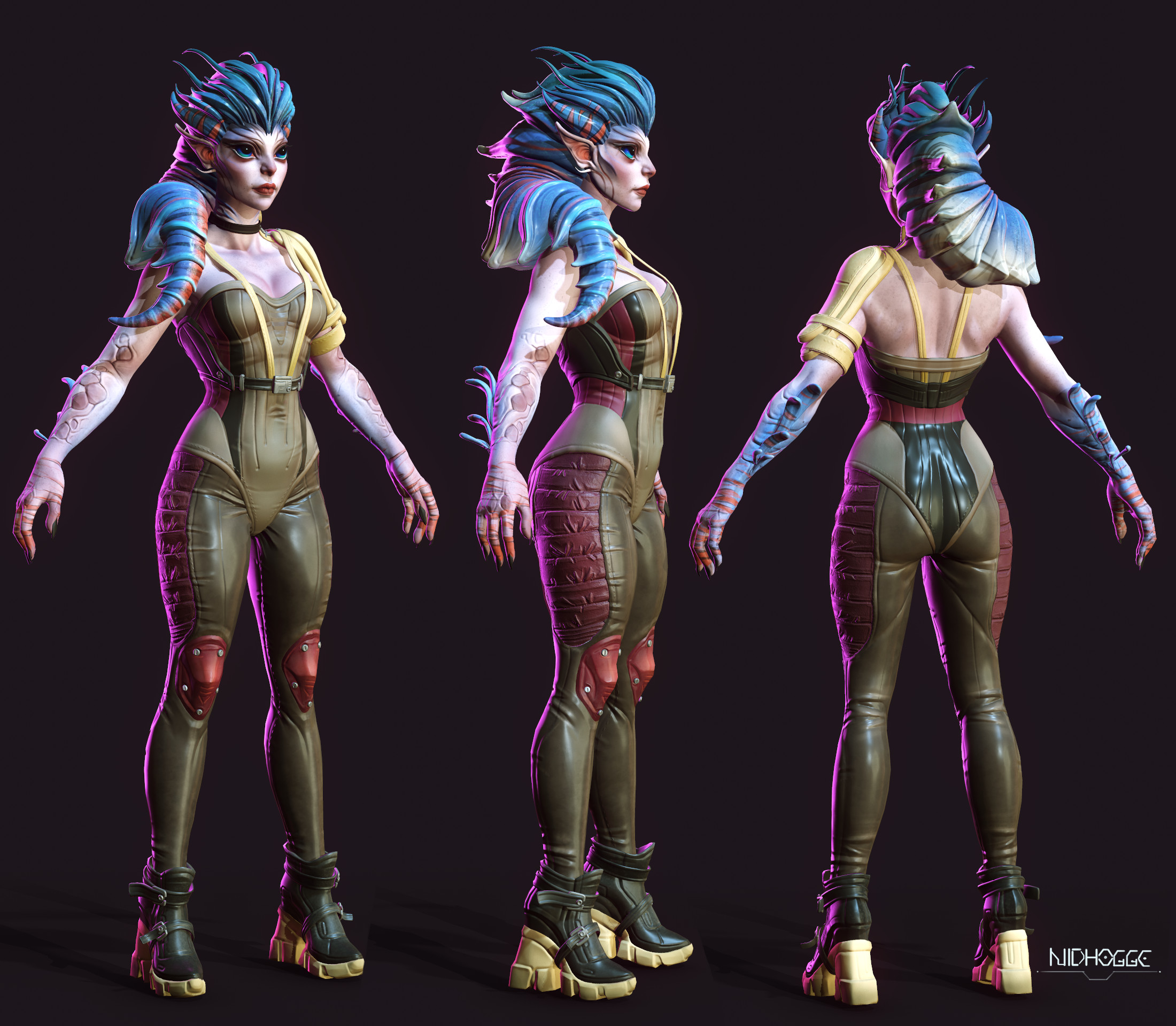 female alien design