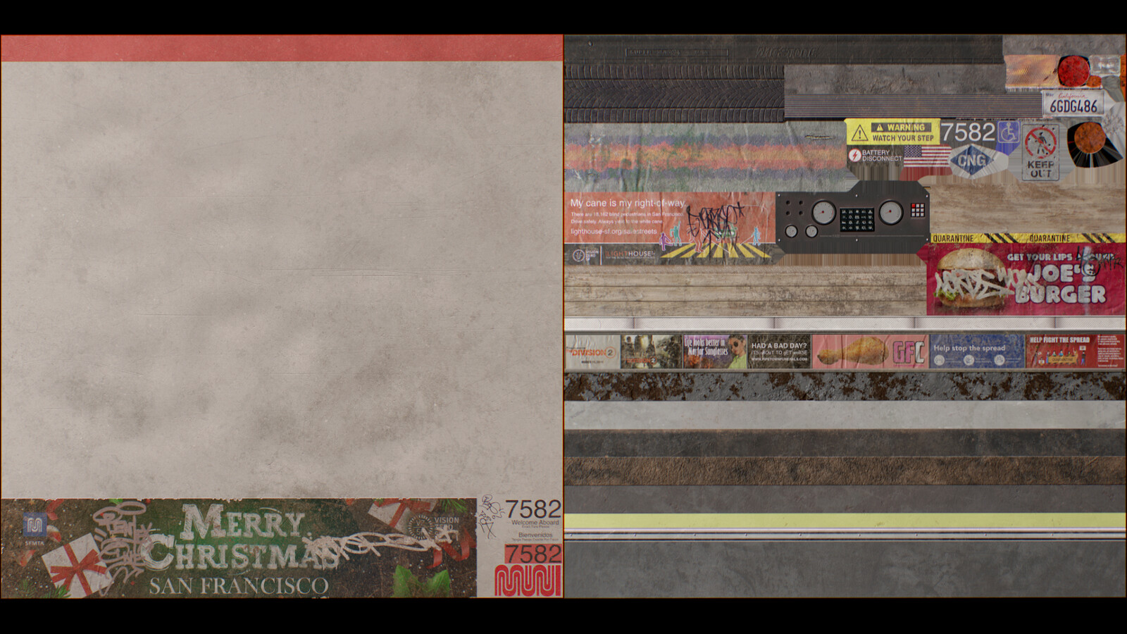 Hamish Ames l Environment Artist - Barricade Bus [Free download + UV Mask PDF Tutorial]