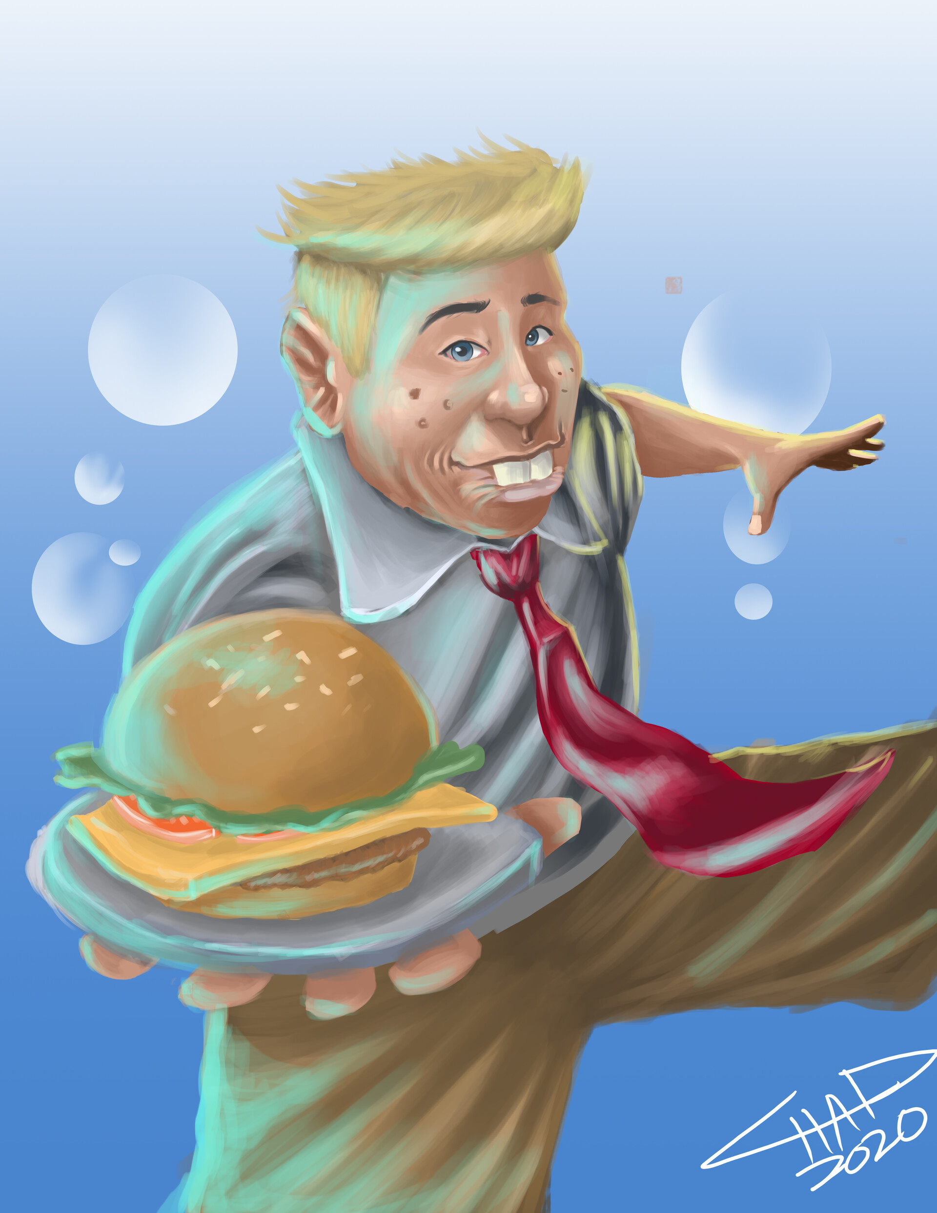 ArtStation - Spongebob Illustration(Human version)