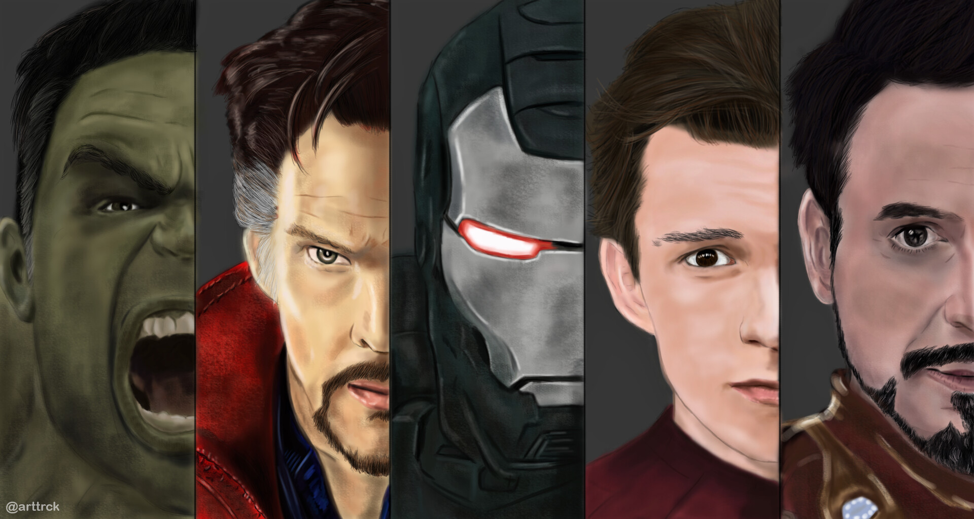 ArtStation - Avengers Half Portrait