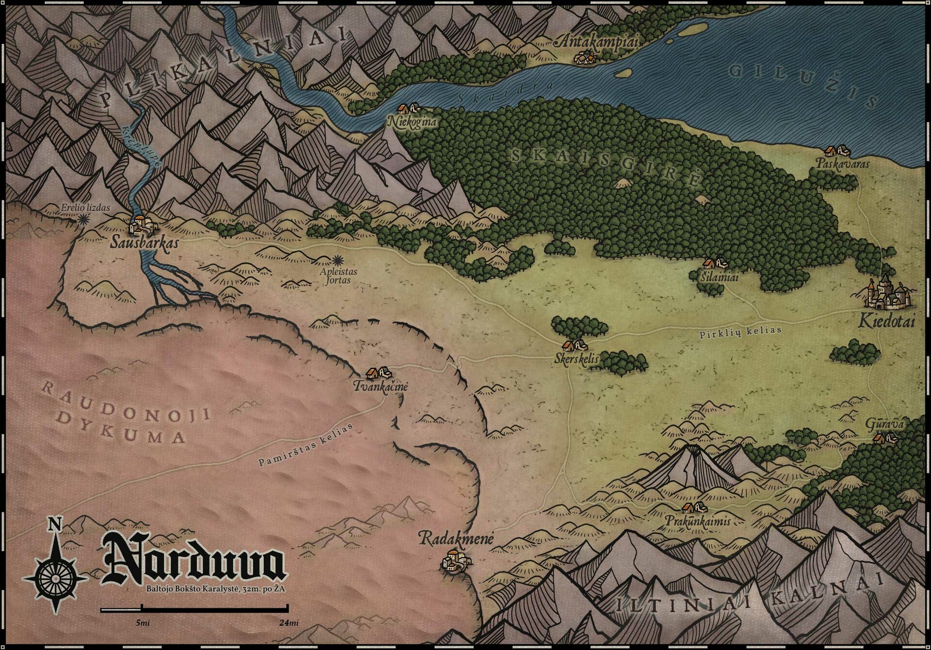 ArtStation - Narduva Region Map