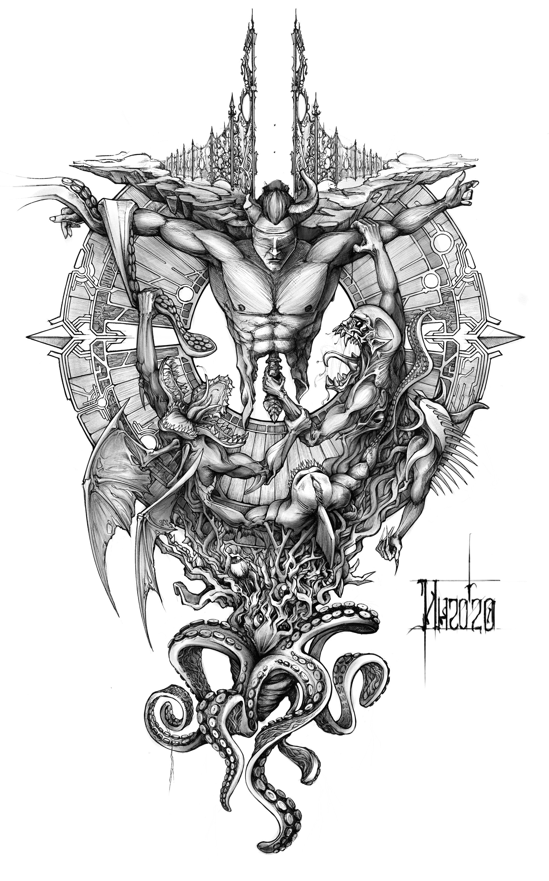 ArtStation - First try on tattoo art