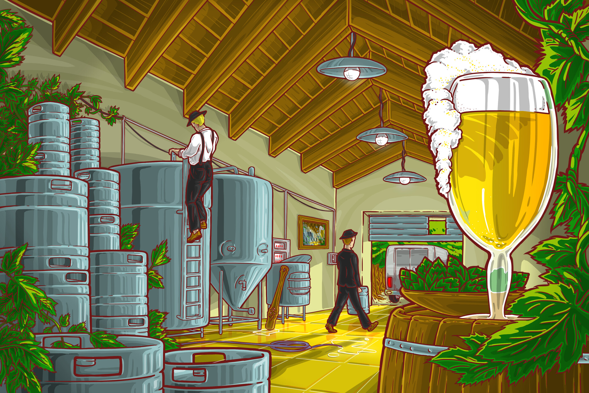 ArtStation - Brewery (working brothers)