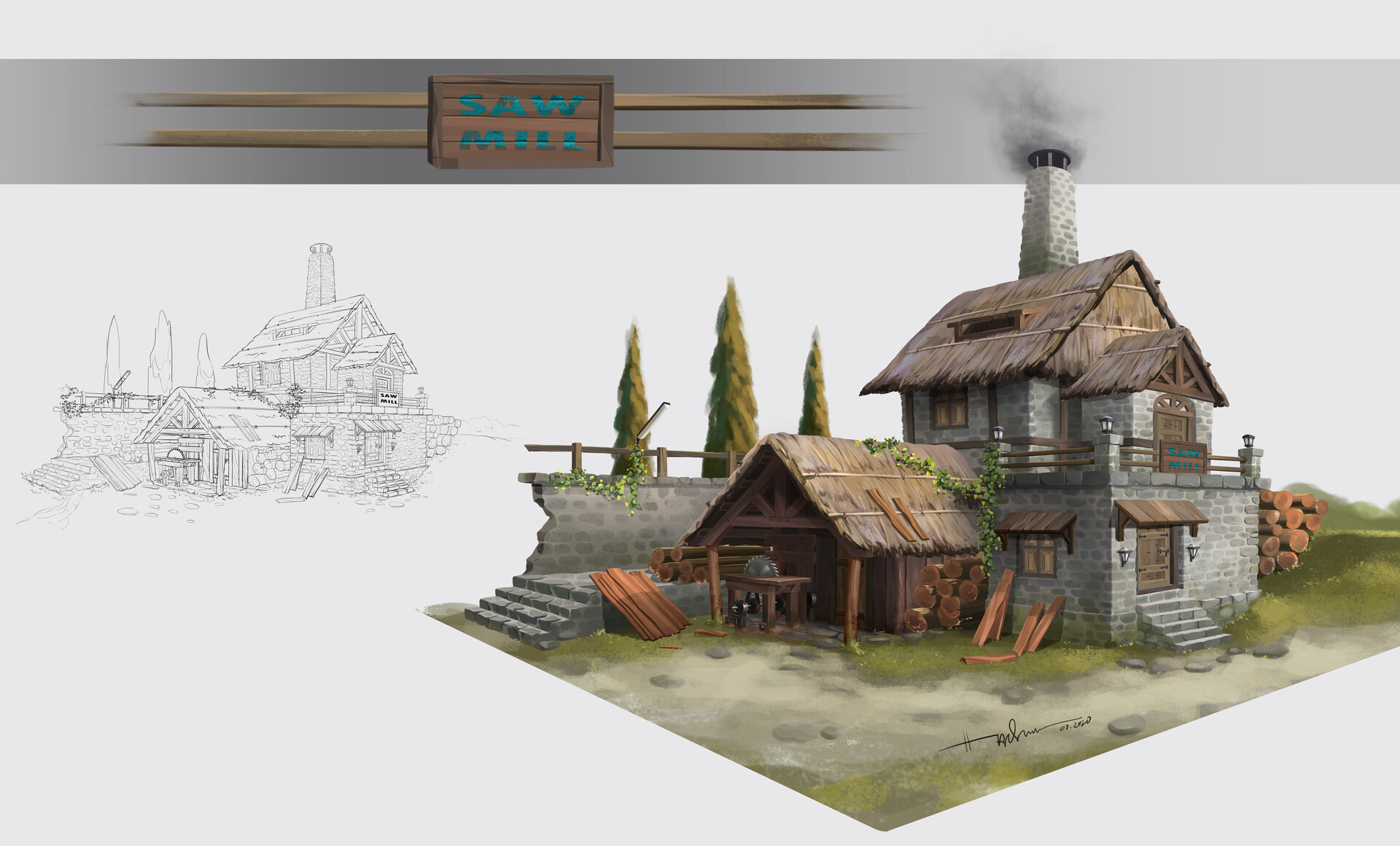 ArtStation - Saw mill