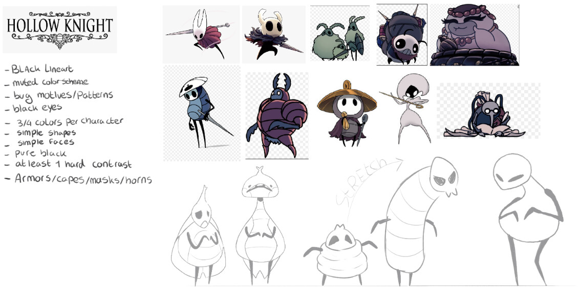 how to draw hollow knight style