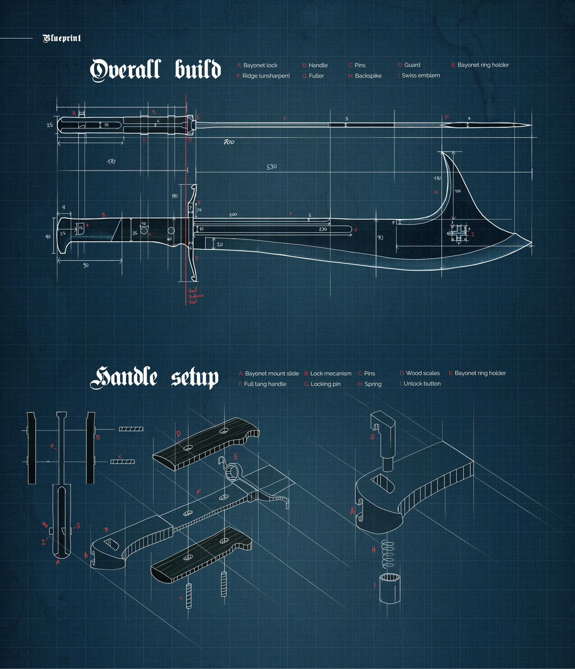Léo Marbacher - "Swiss War messer" concept weapon