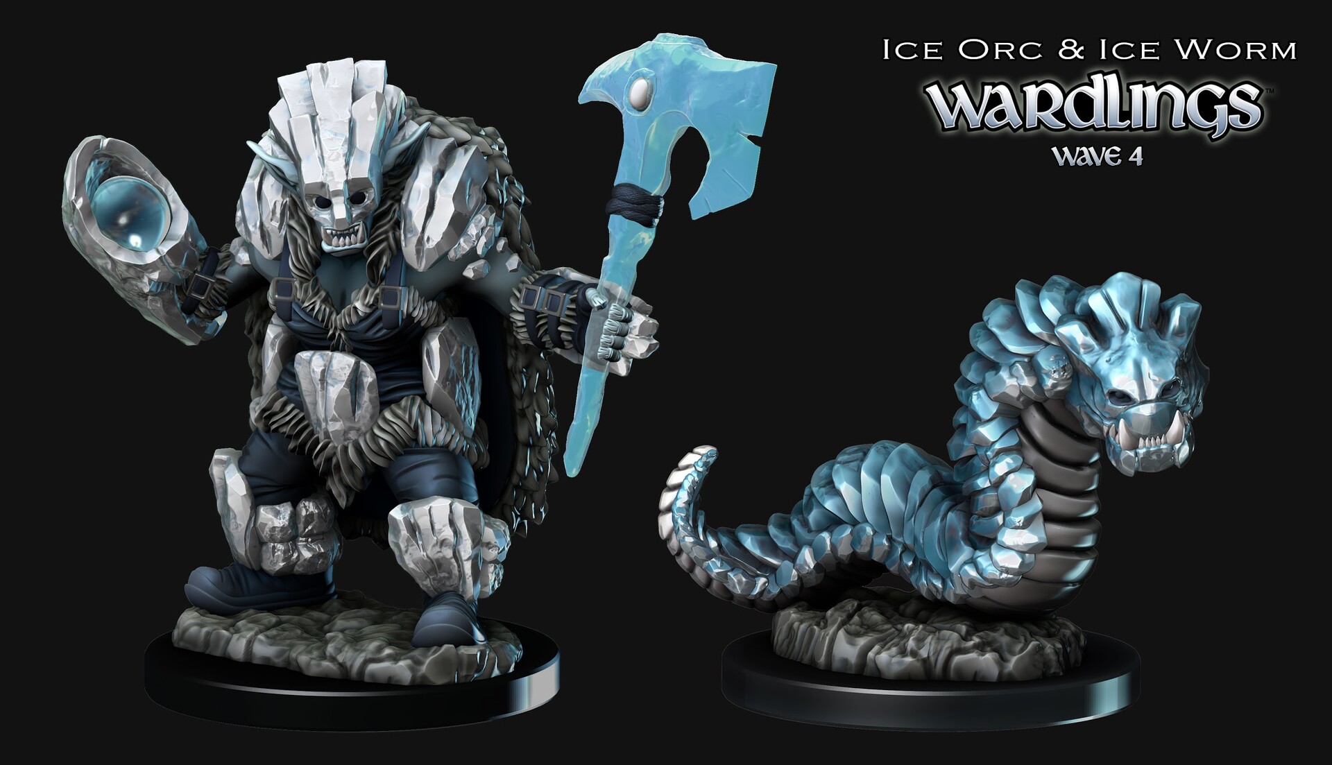 ArtStation - Ice Orc and Ice Worm
