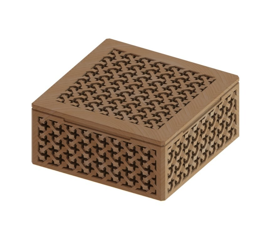 ArtStation - Moucharabieh wood jewelry box