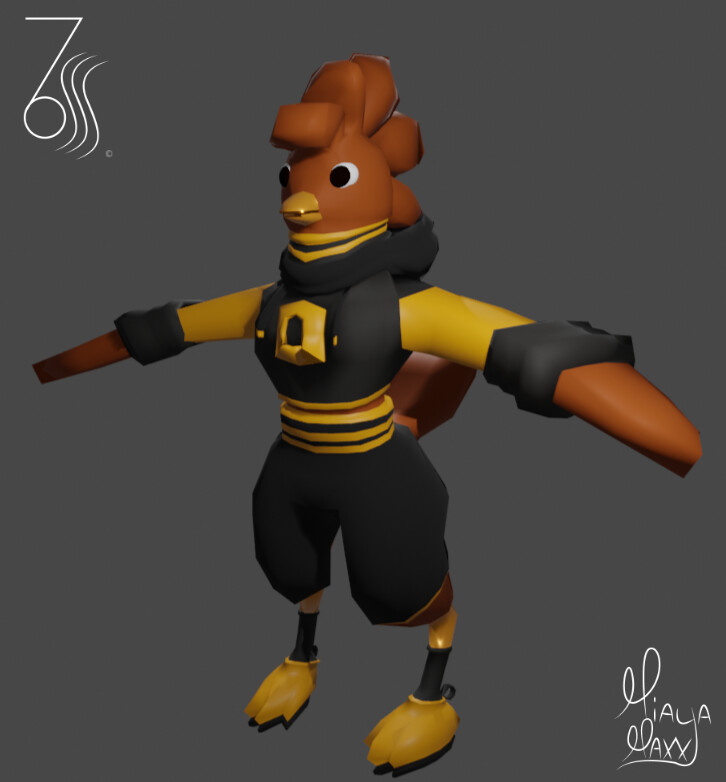 ArtStation - Rootie Toot's 3D Character Model [WIP]