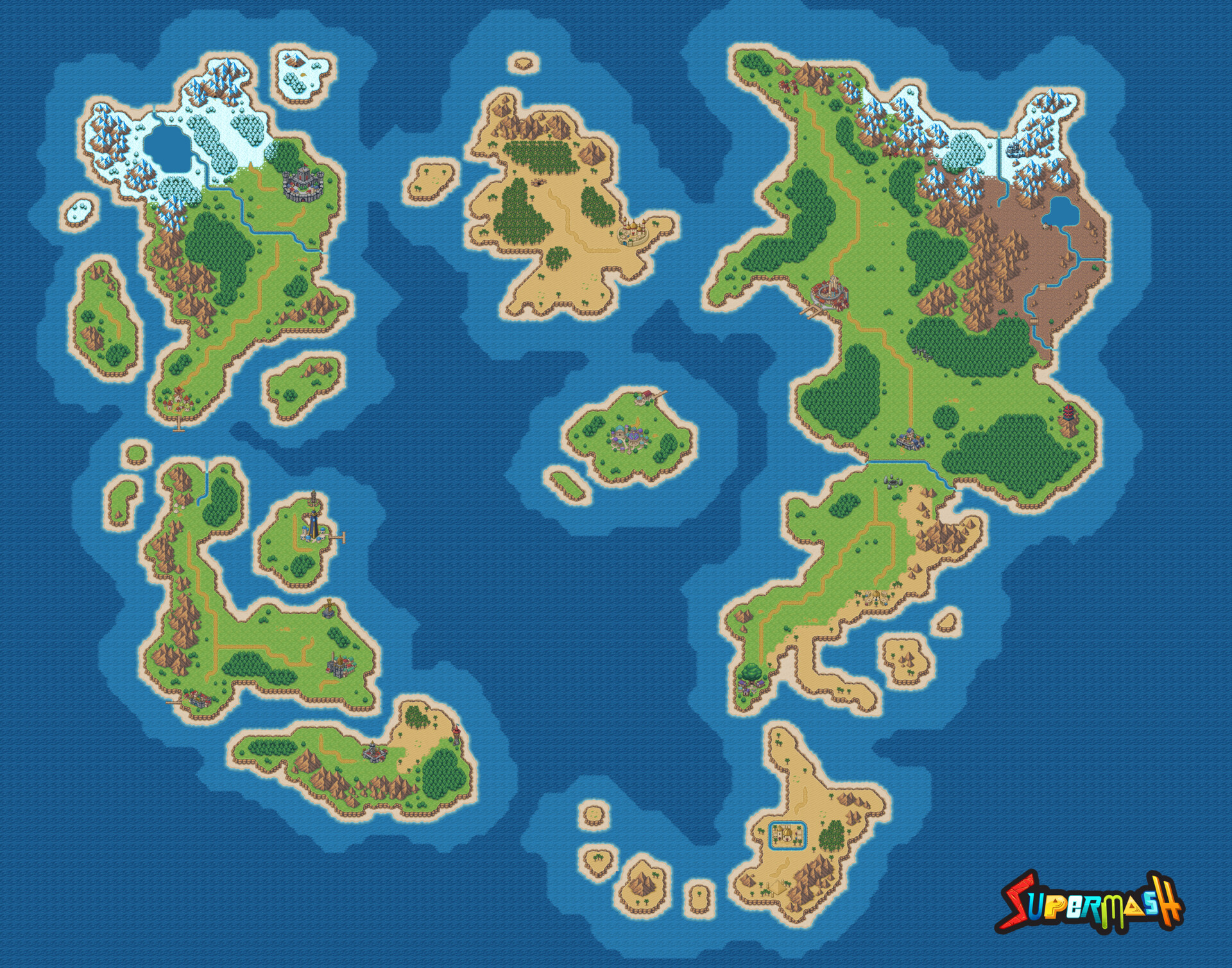 ArtStation - Super Mash - RPG Worldmap