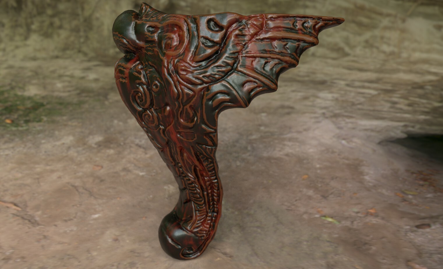 ArtStation - Fossil phoenix Staff